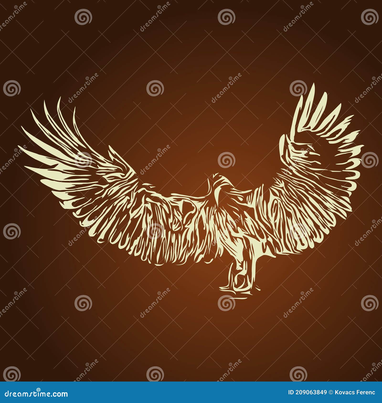 Illustration Vectorielle D'un Aigle Illustration de Vecteur ...