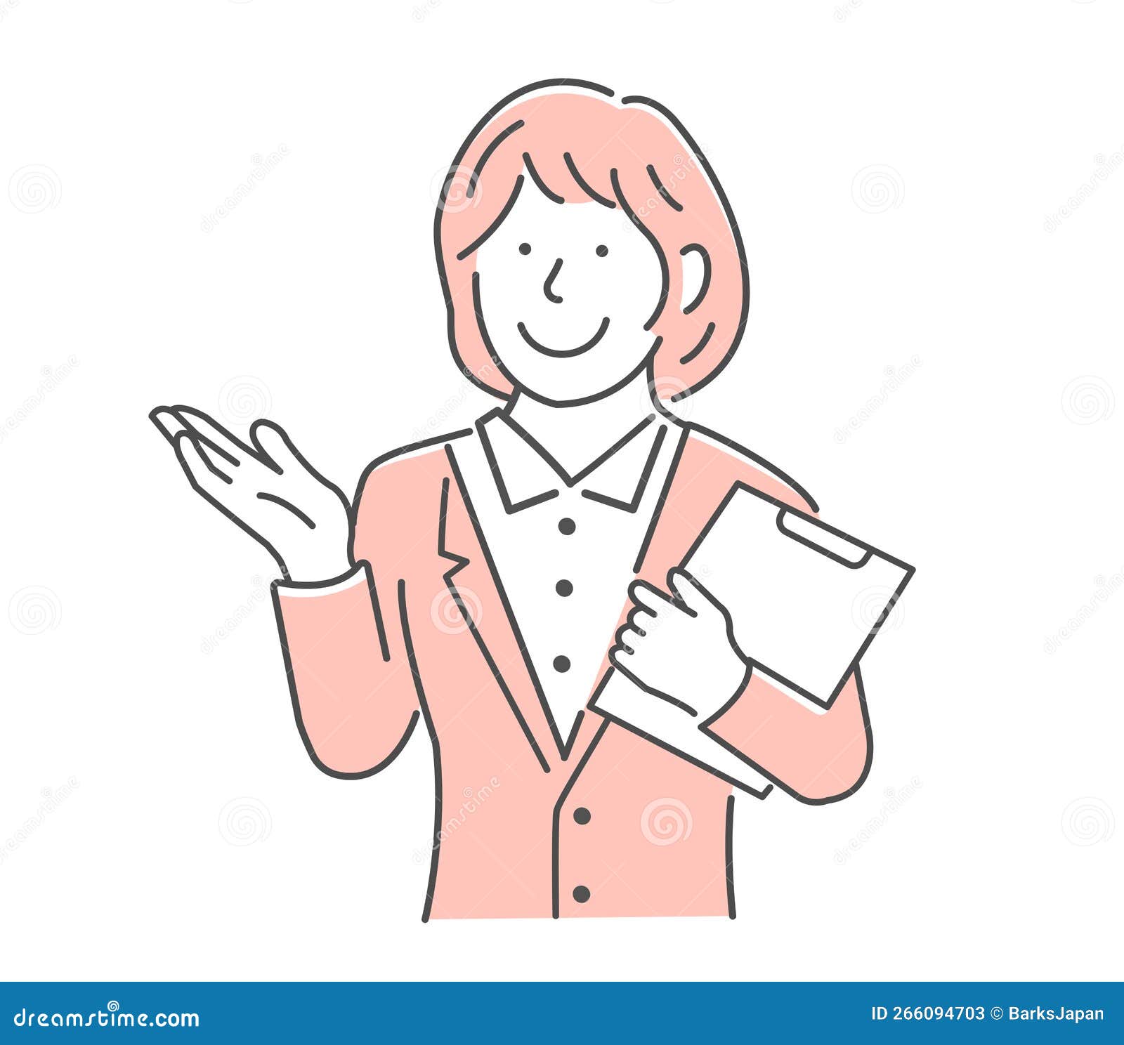 Illustration Vectorielle D'une Jeune Vendeuse Illustration de Vecteur ...