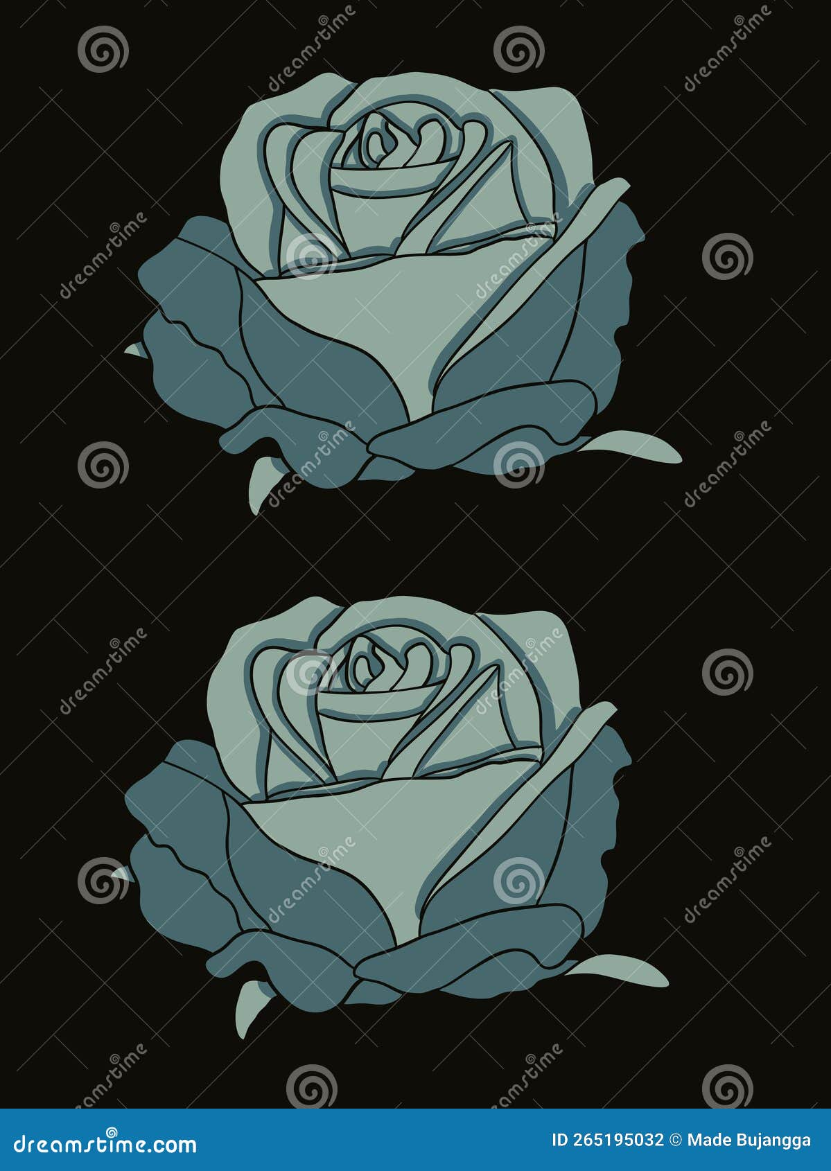 Illustration Vectorielle De Fleurs De Rose Illustration Stock ...