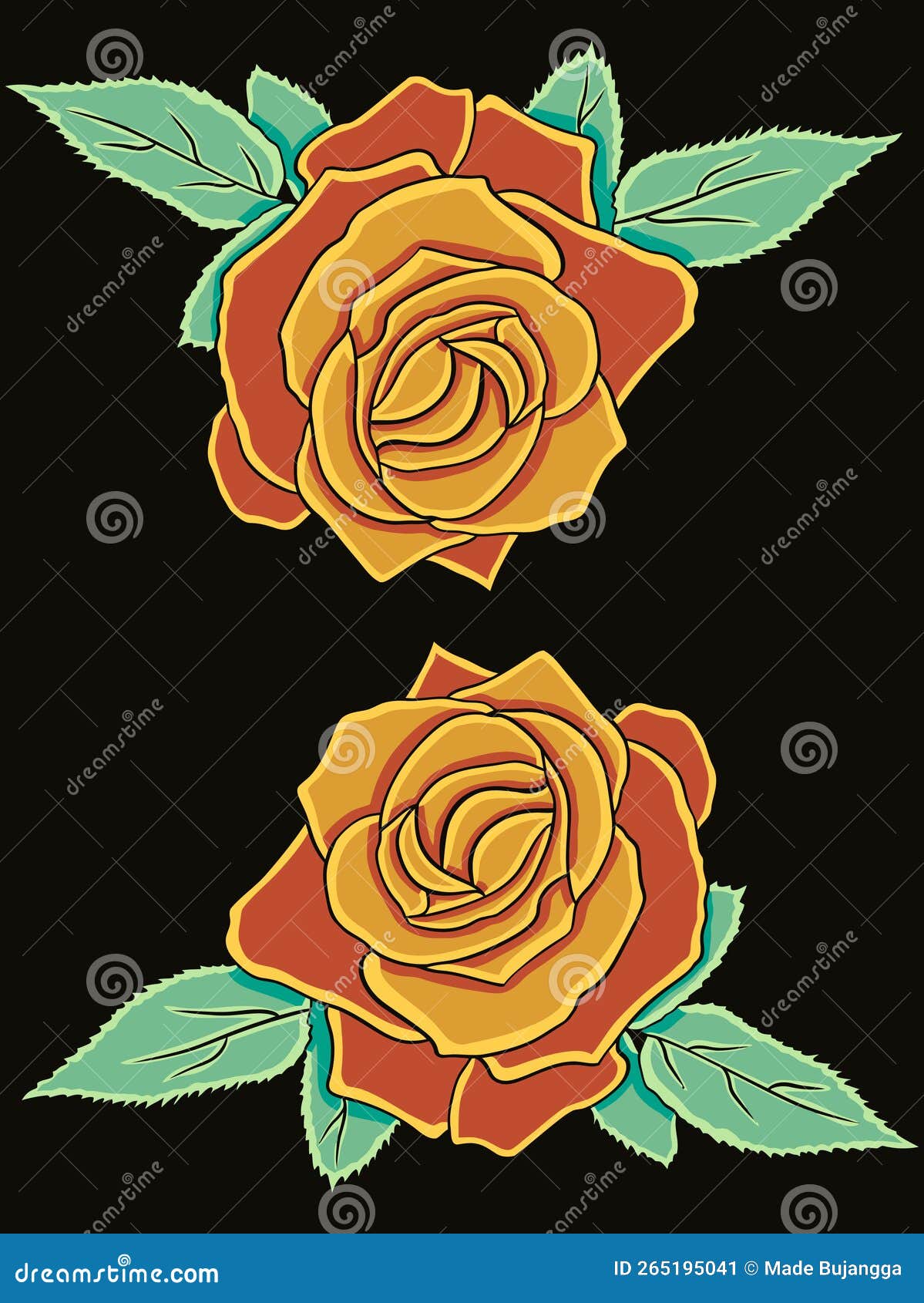 Illustration Vectorielle De Fleurs De Rose Illustration Stock ...