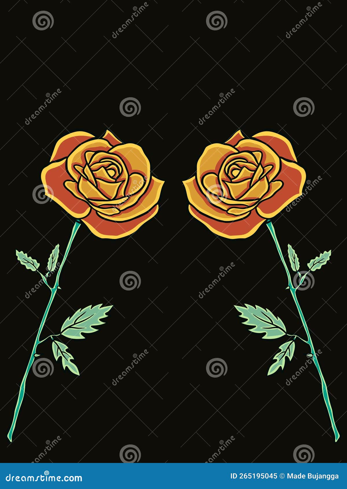 Illustration Vectorielle De Fleurs De Rose Illustration Stock ...