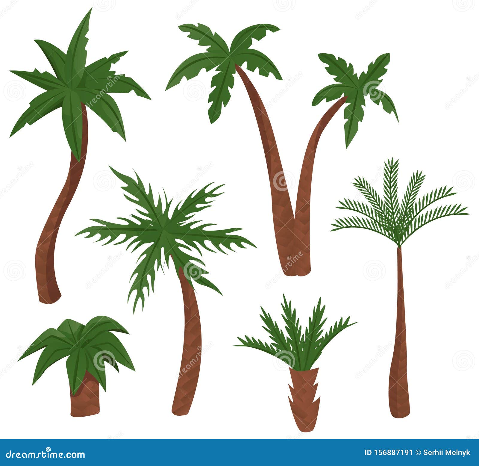 Illustration Vectorielle Des Palmiers Illustration de Vecteur ...