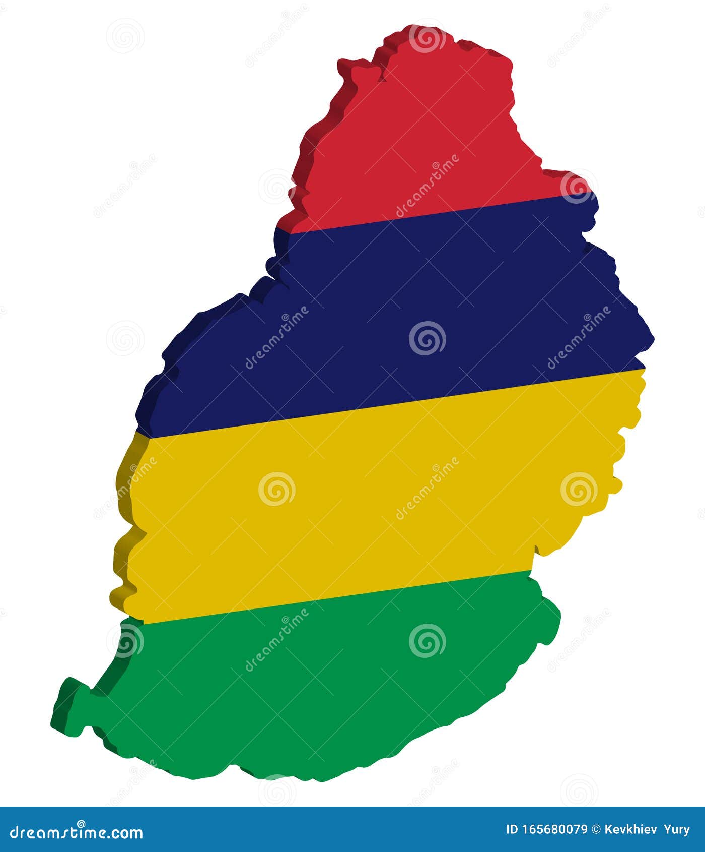 Illustration Vectorielle Du Drapeau Mauricien 3D Eps 10 Illustration de ...