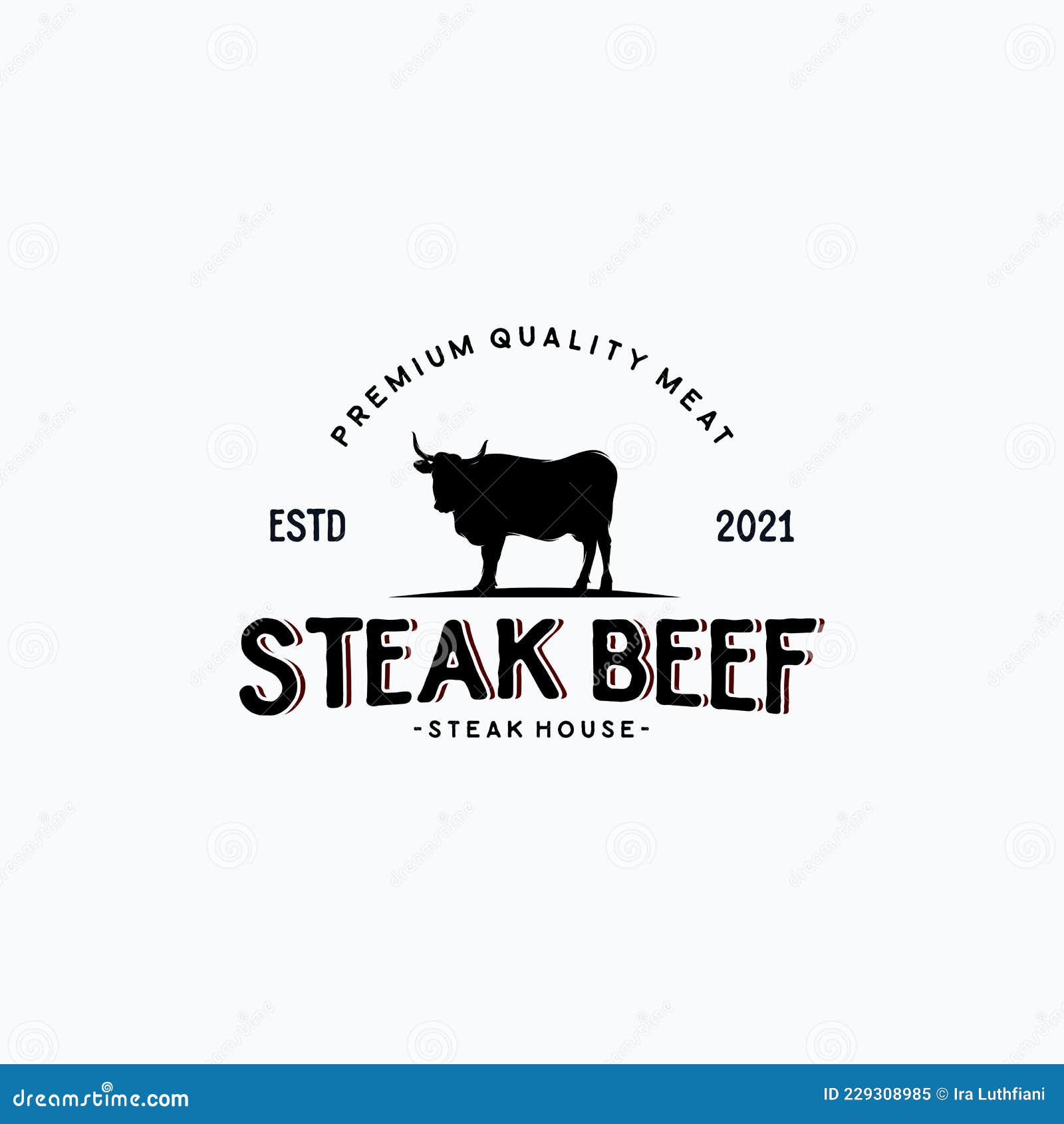 Illustration Vectorielle Du Logo Du Boucher Avec Fond Blanc ...