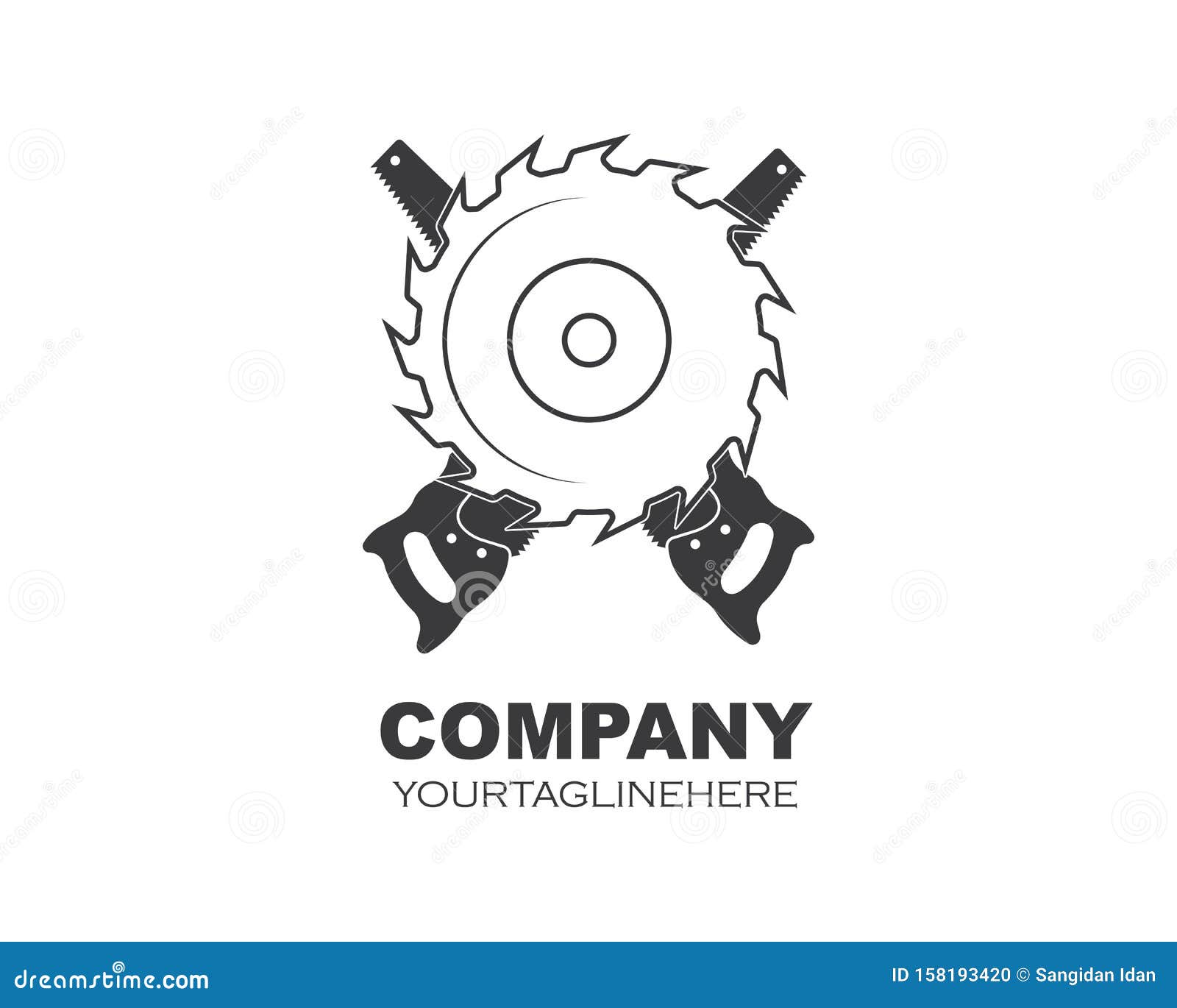 Illustration Vectorielle Du Logo De La Lame De Scie Illustration de ...