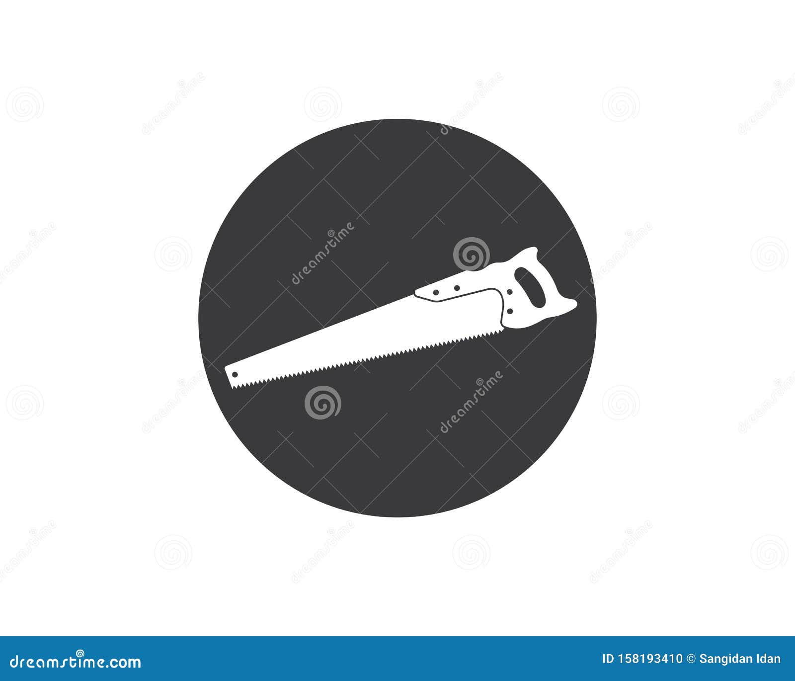Illustration Vectorielle Du Logo De La Main De Scie Illustration de ...