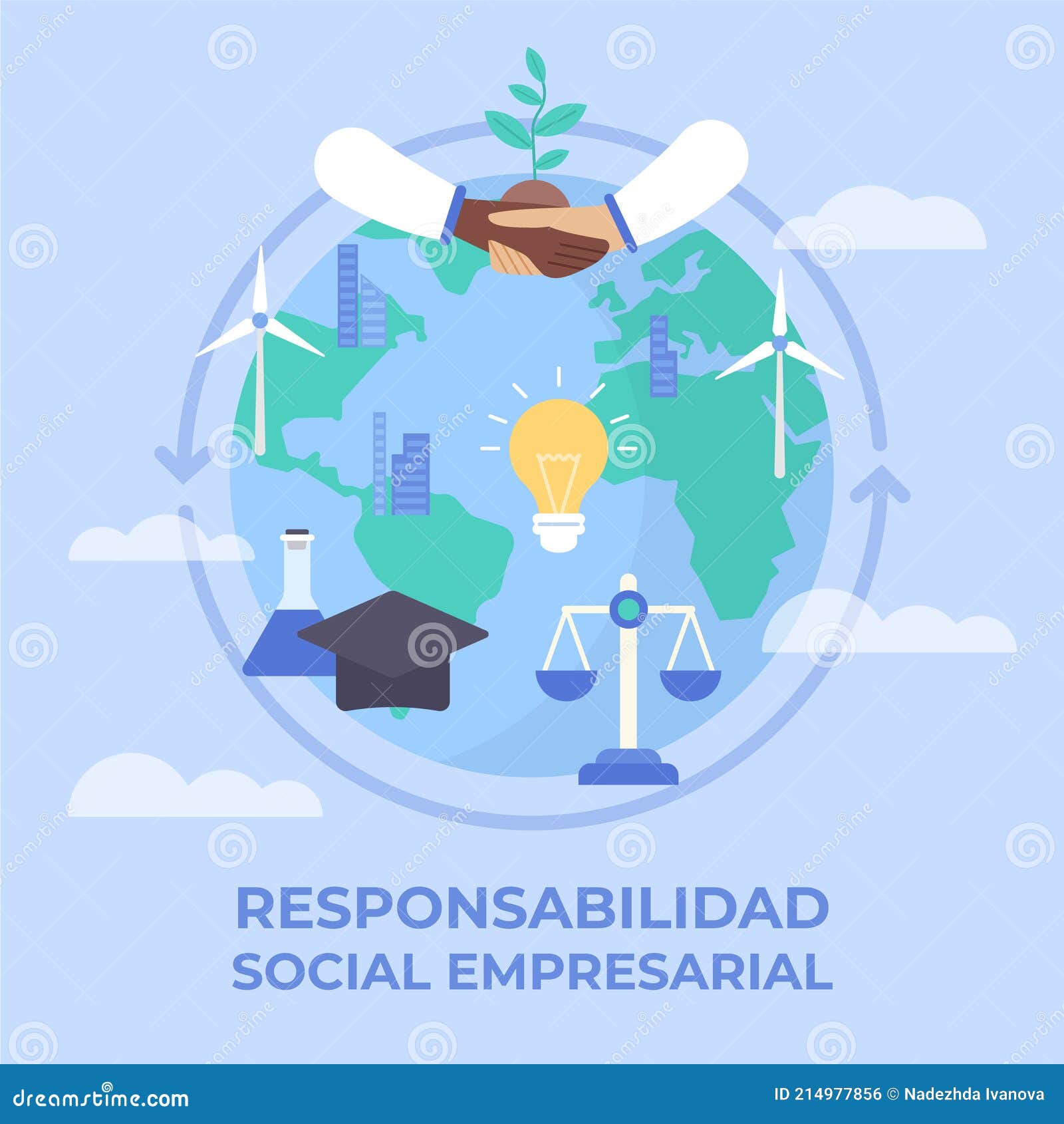 Illustration Vectorielle Illustrée Du Concept Rse. Illustration de ...