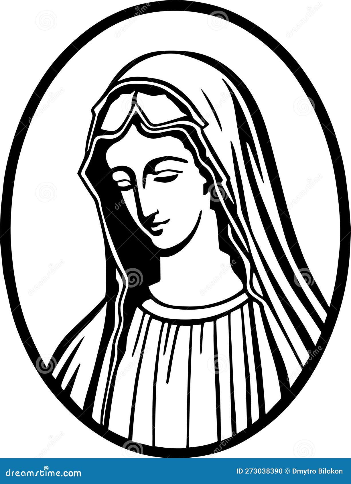 Illustration Vectorielle Marie Vierge Illustration de Vecteur ...