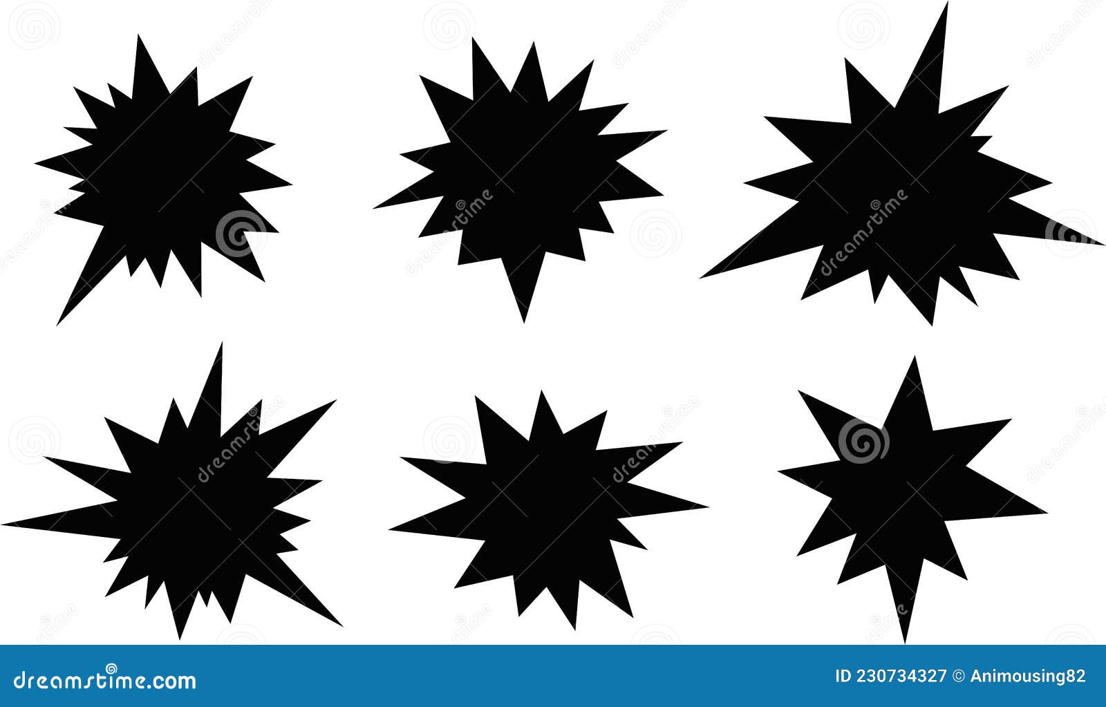 Illustration Vectorielle Silhouettes Noires Formes De Collision ...