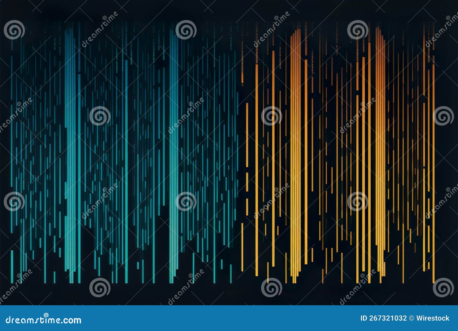 Illustration of Vertical Dashed Blue and Yellow Lines, of Different ...