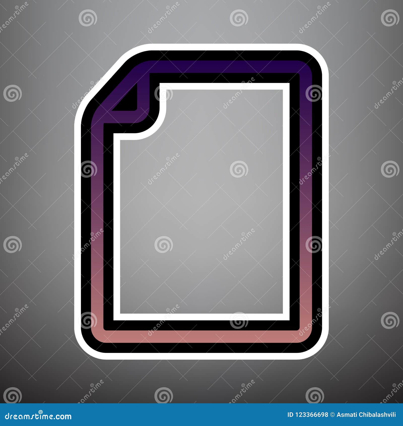 Illustration Verticale De Signe De Document Vecteur Ico Violet De ...