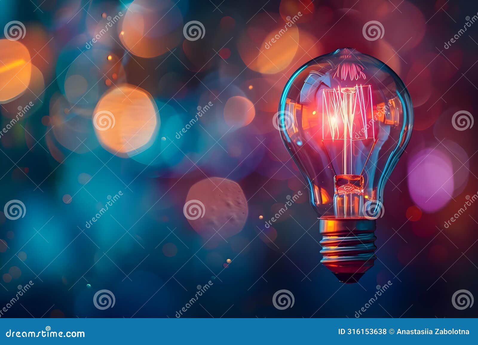 Illustration of a Vibrant Glowing Light Bulb for Brainstorming and ...
