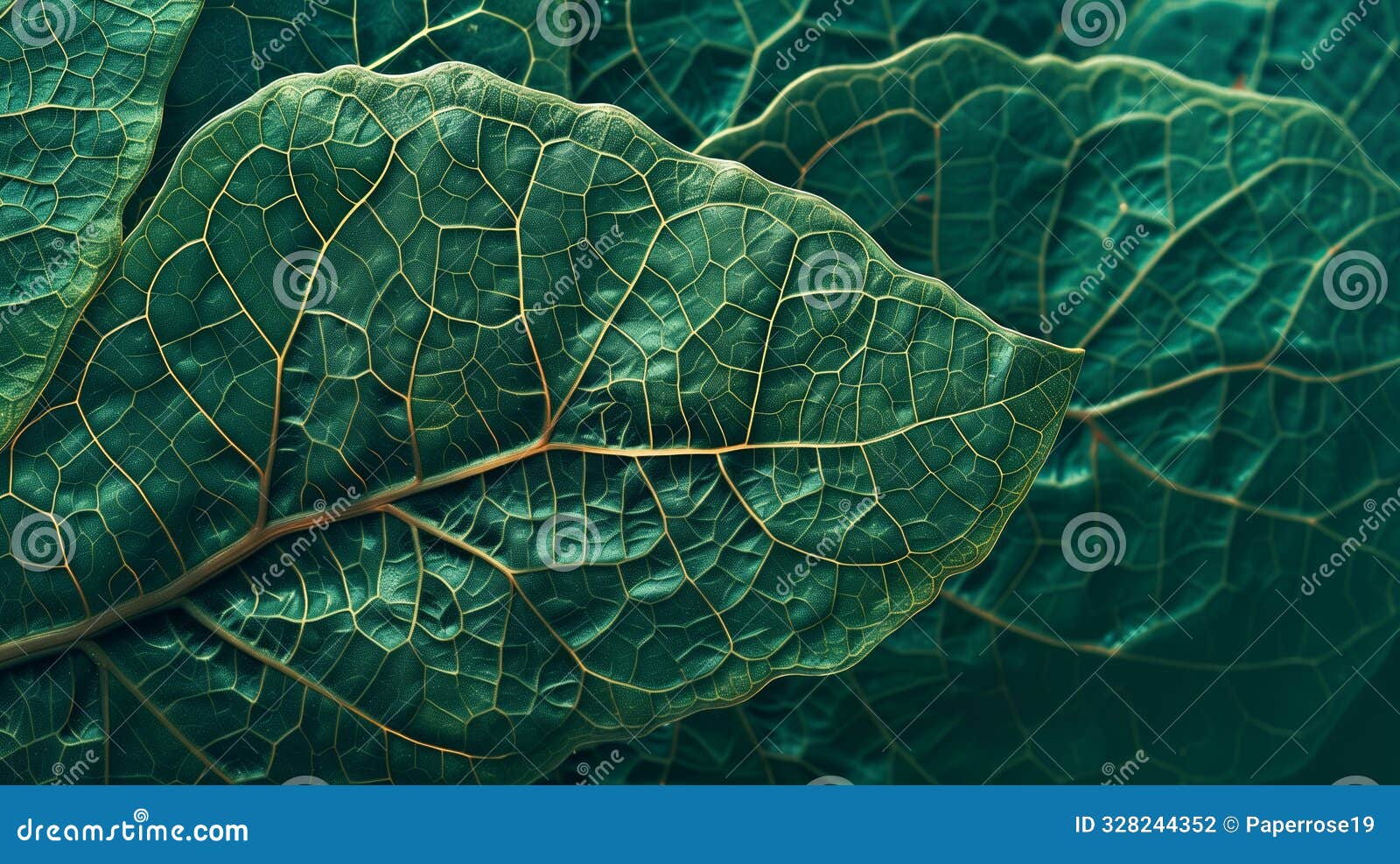 Illustration of a Vibrant Green Leaf with Intricate Details and ...