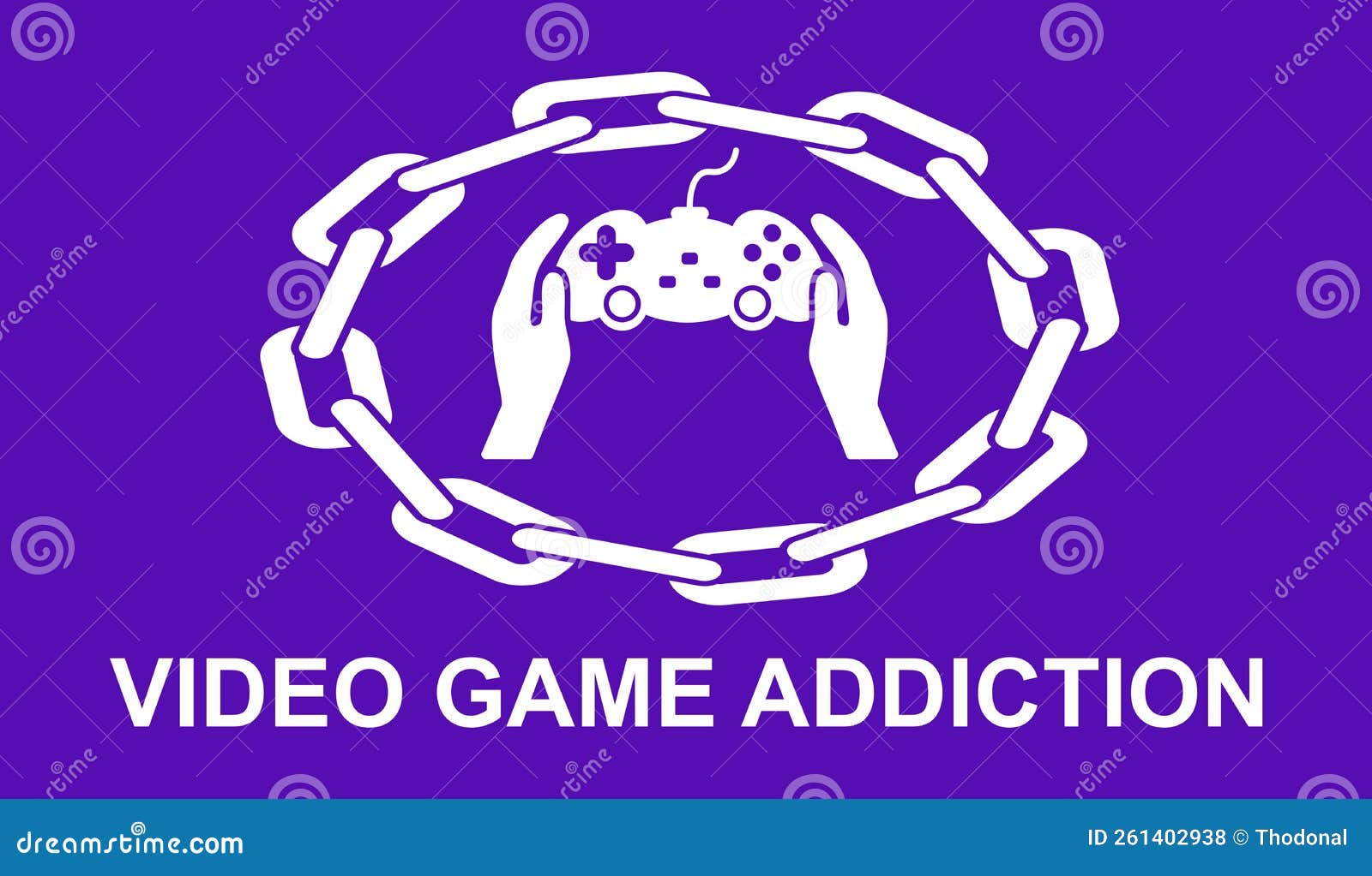 Concept of Video Game Addiction Stock Illustration - Illustration of ...
