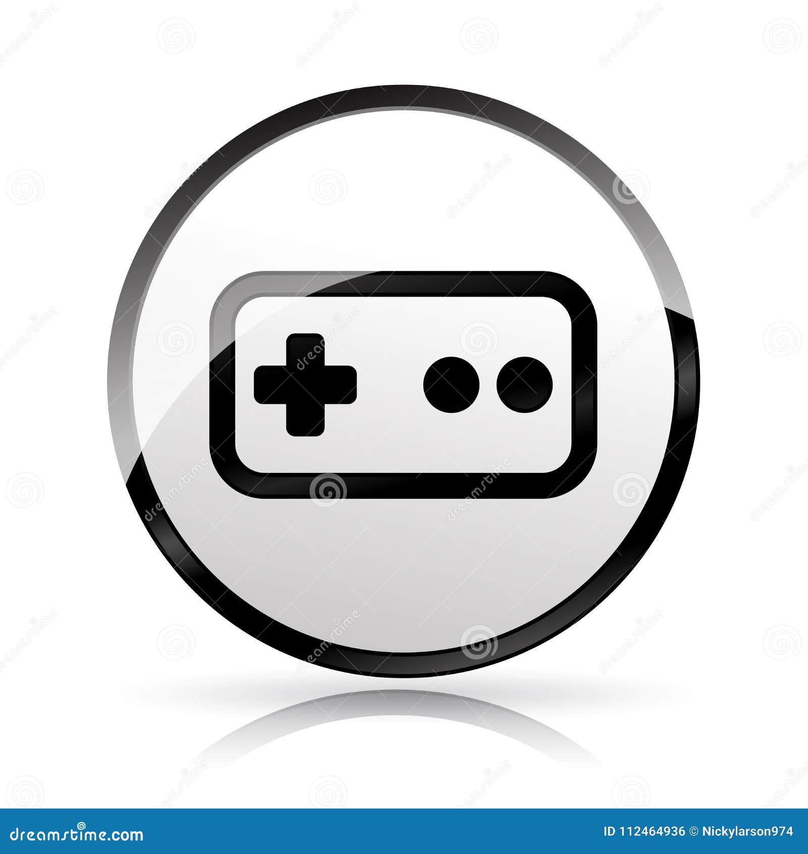 Video Game Icon on White Background Stock Vector - Illustration of ...