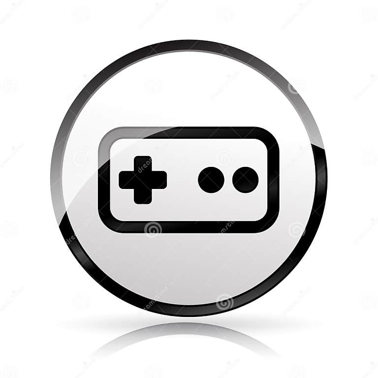 Video Game Icon on White Background Stock Vector - Illustration of ...