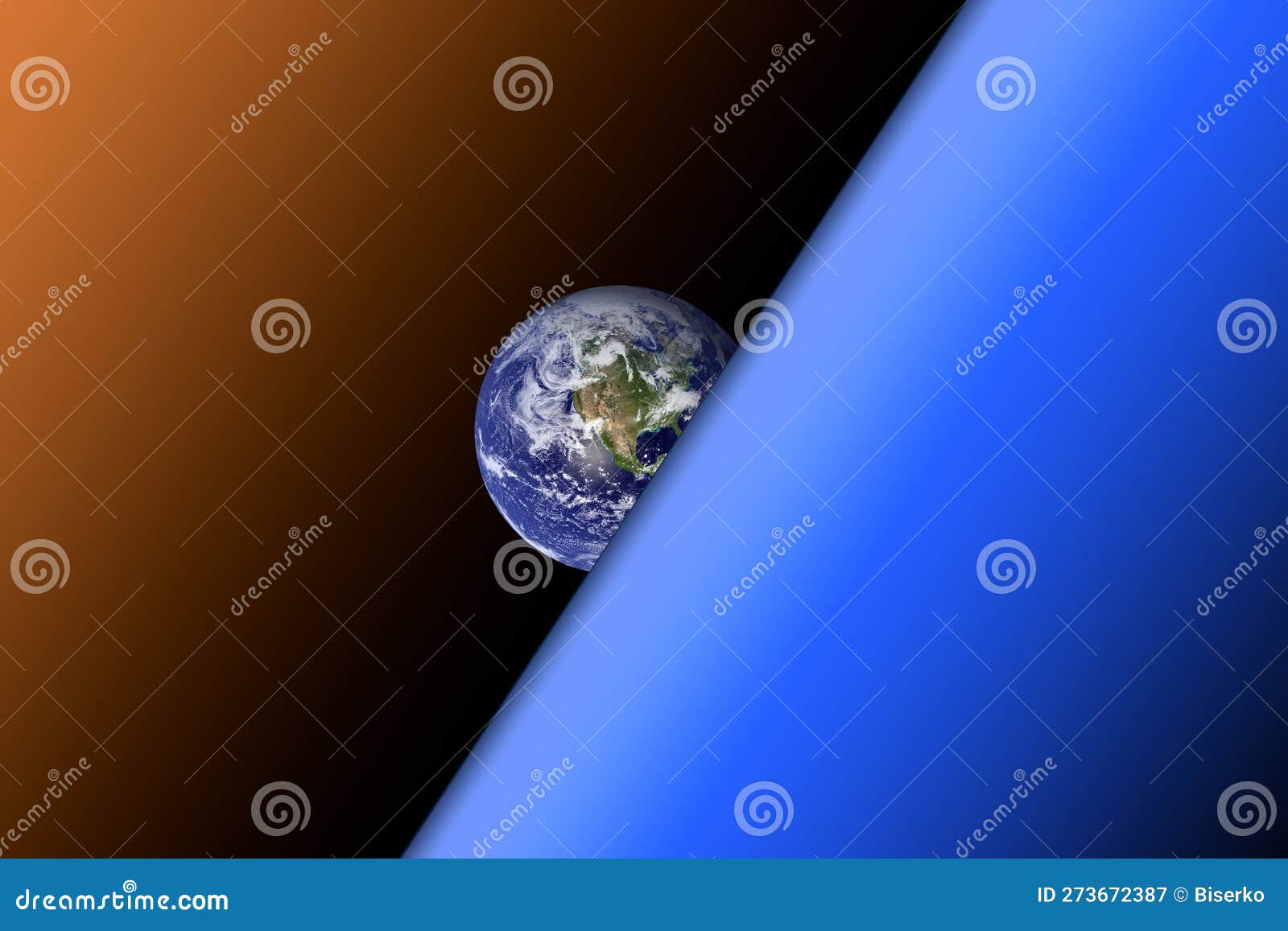 Illustration of the View of Earth from Another Planet Stock ...