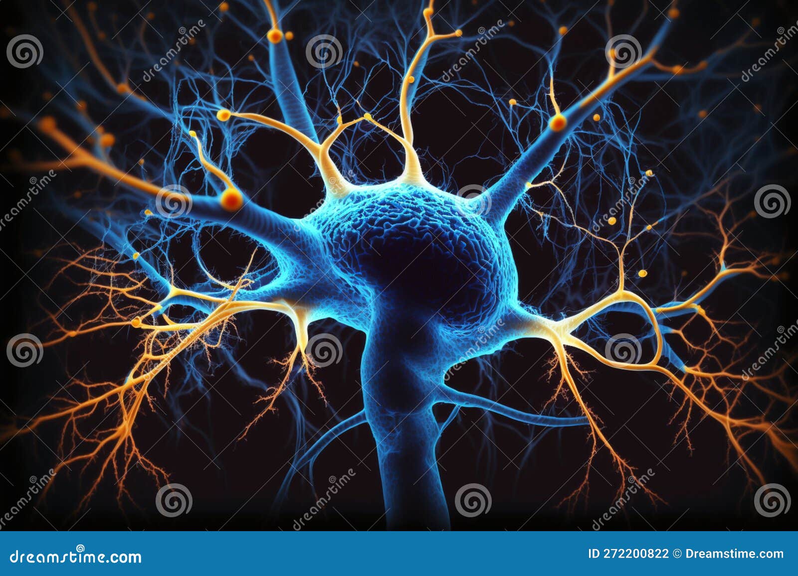 An Illustration of a View of a Neuron, AI Generated Stock Illustration ...