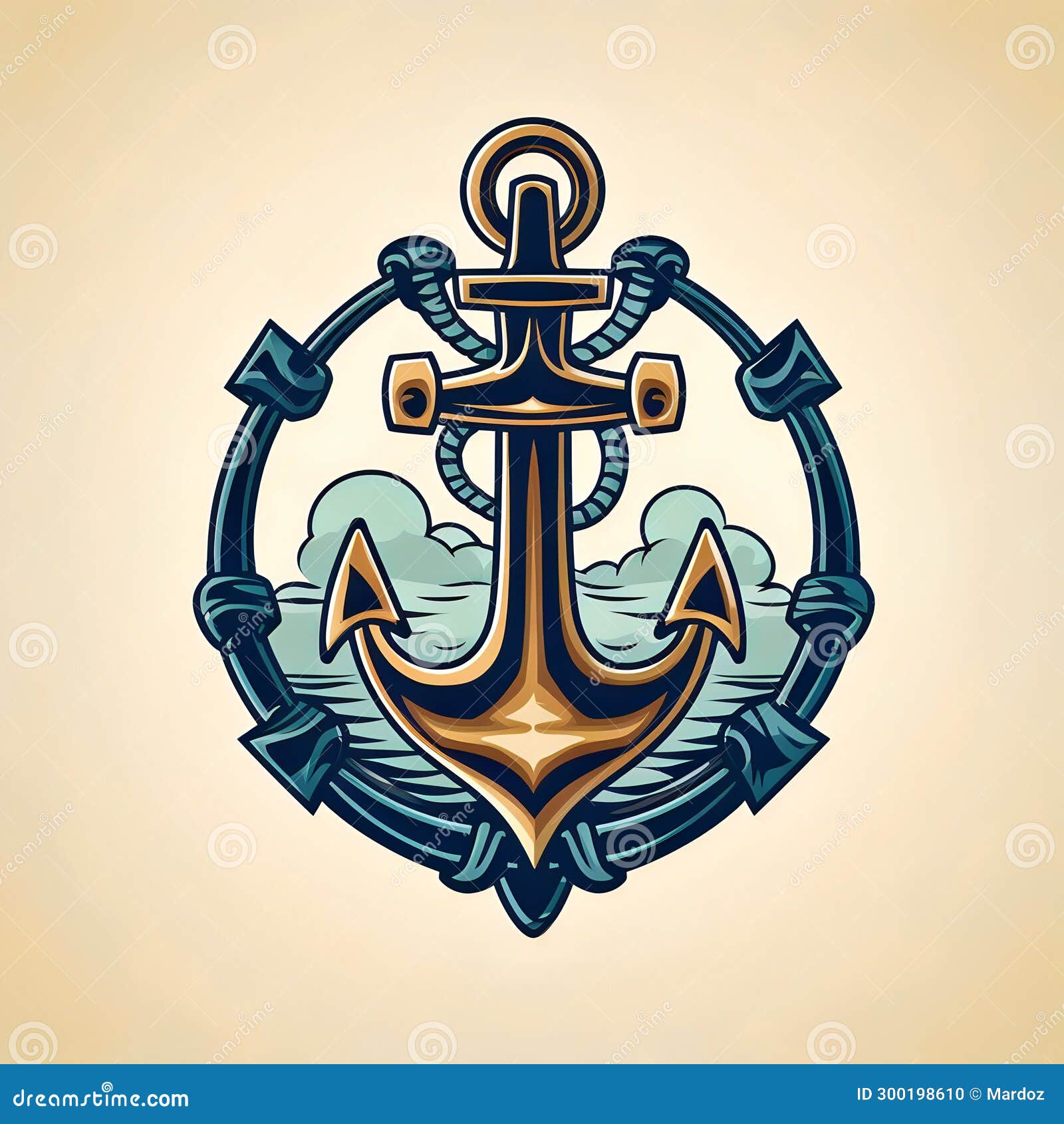 Illustration of a Vintage Anchor Stock Illustration - Illustration of ...