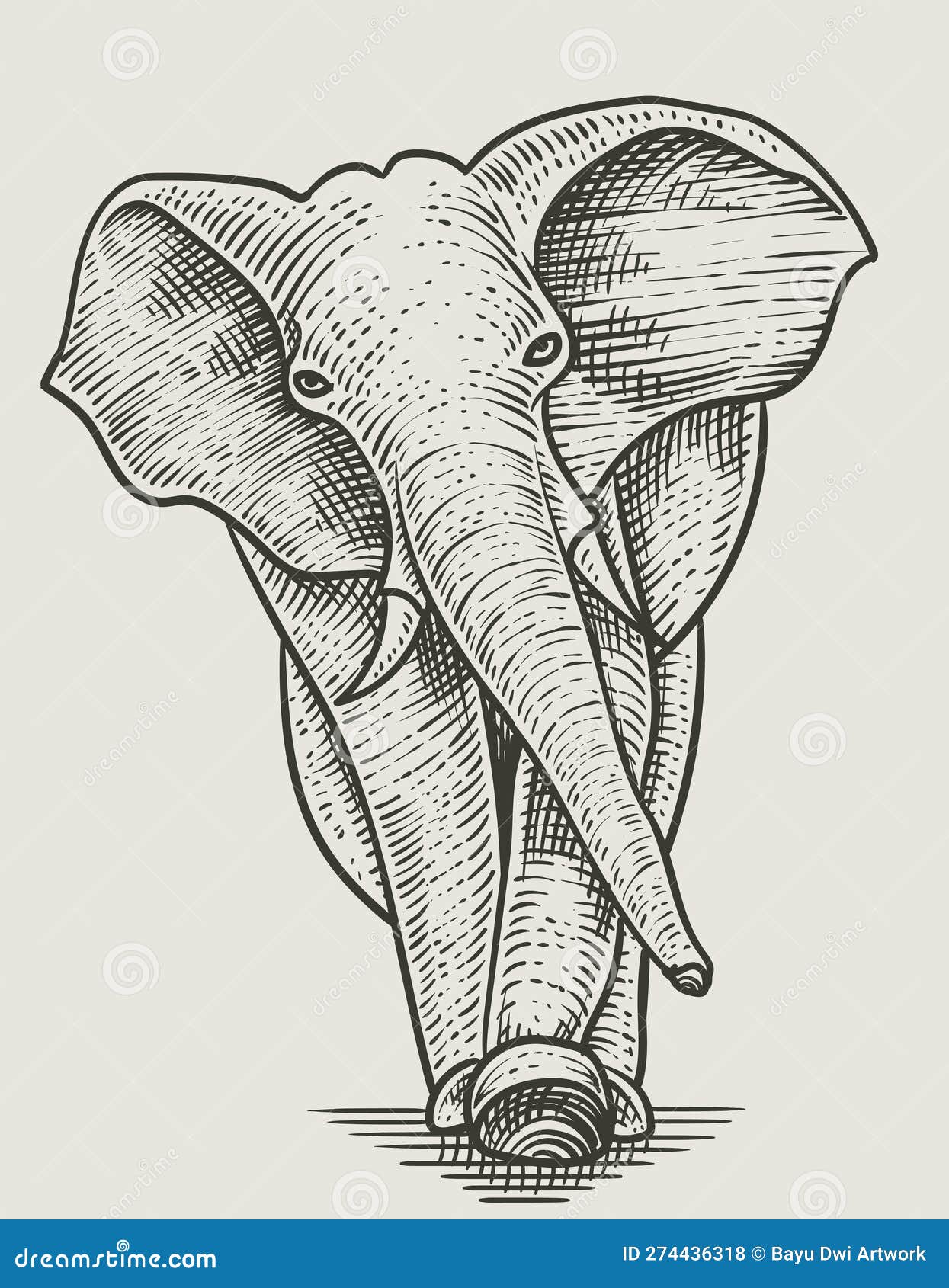 Illustration Vintage Rabbit Engraving Style Stock Vector - Illustration ...