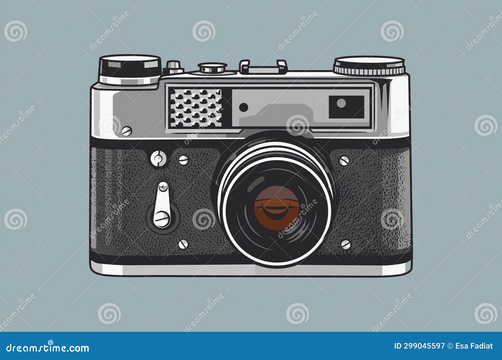 Illustration of a Vintage Rangefinder Camera Stock Vector ...