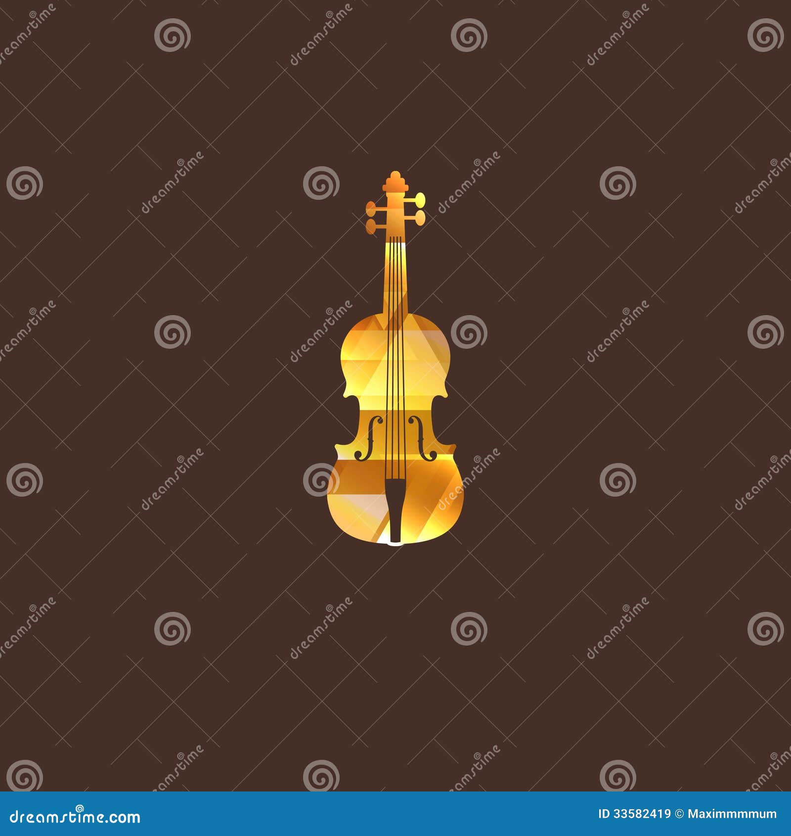 Illustration with the Violin Sign Stock Illustration - Illustration of ...