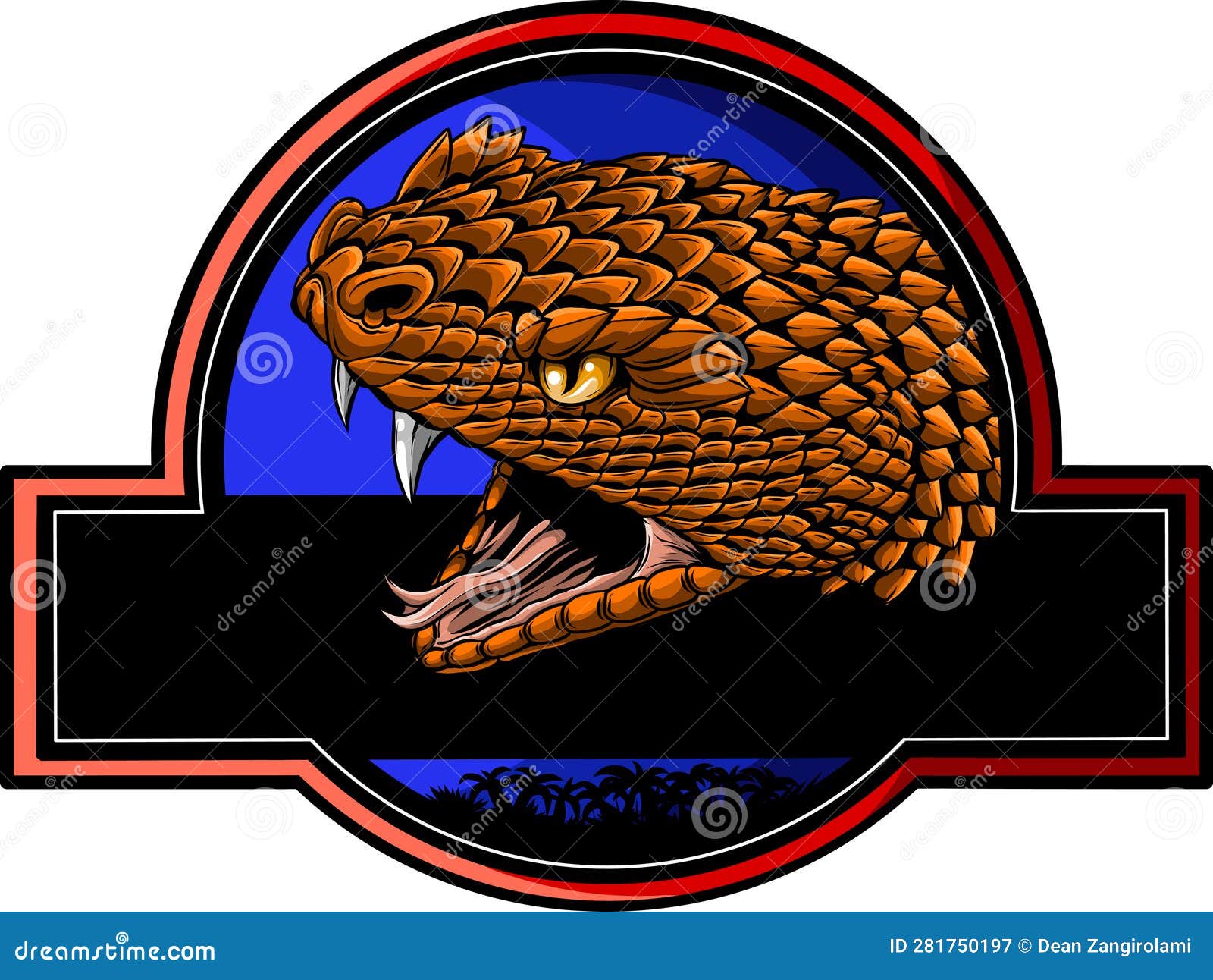 Vector Illustration of Viper Snake Head Logo Stock Vector ...