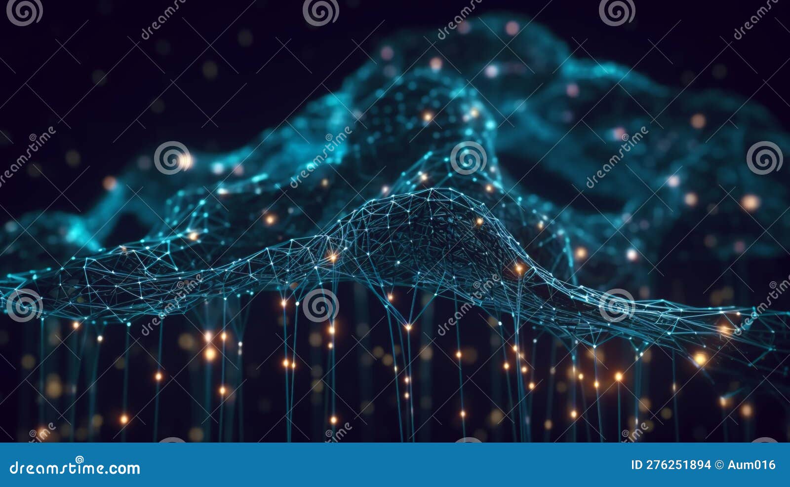 Virtual Network of the Artificial Intelligence Learning Algorithm Stock ...