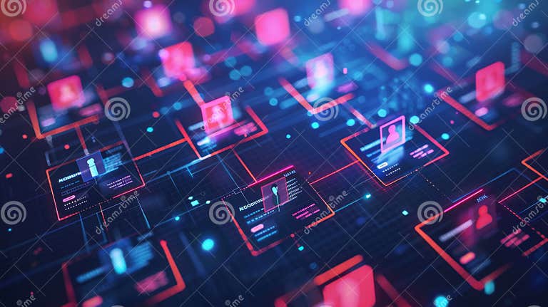 Illustration of Virtual Networking Event with Avatars in Breakout Rooms ...