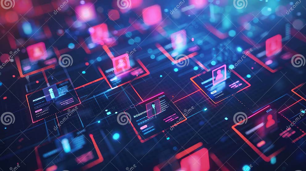 Illustration of Virtual Networking Event with Avatars in Breakout Rooms ...