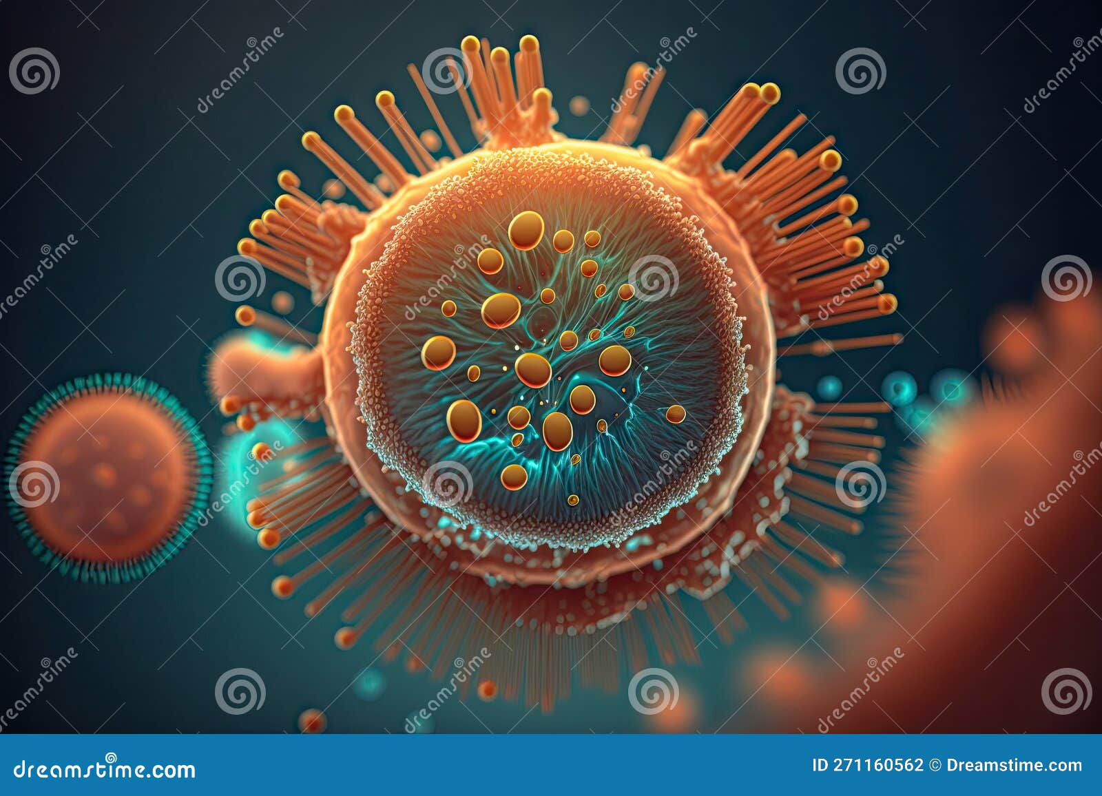 Illustration of the Virus Cell Stock Illustration - Illustration of ...