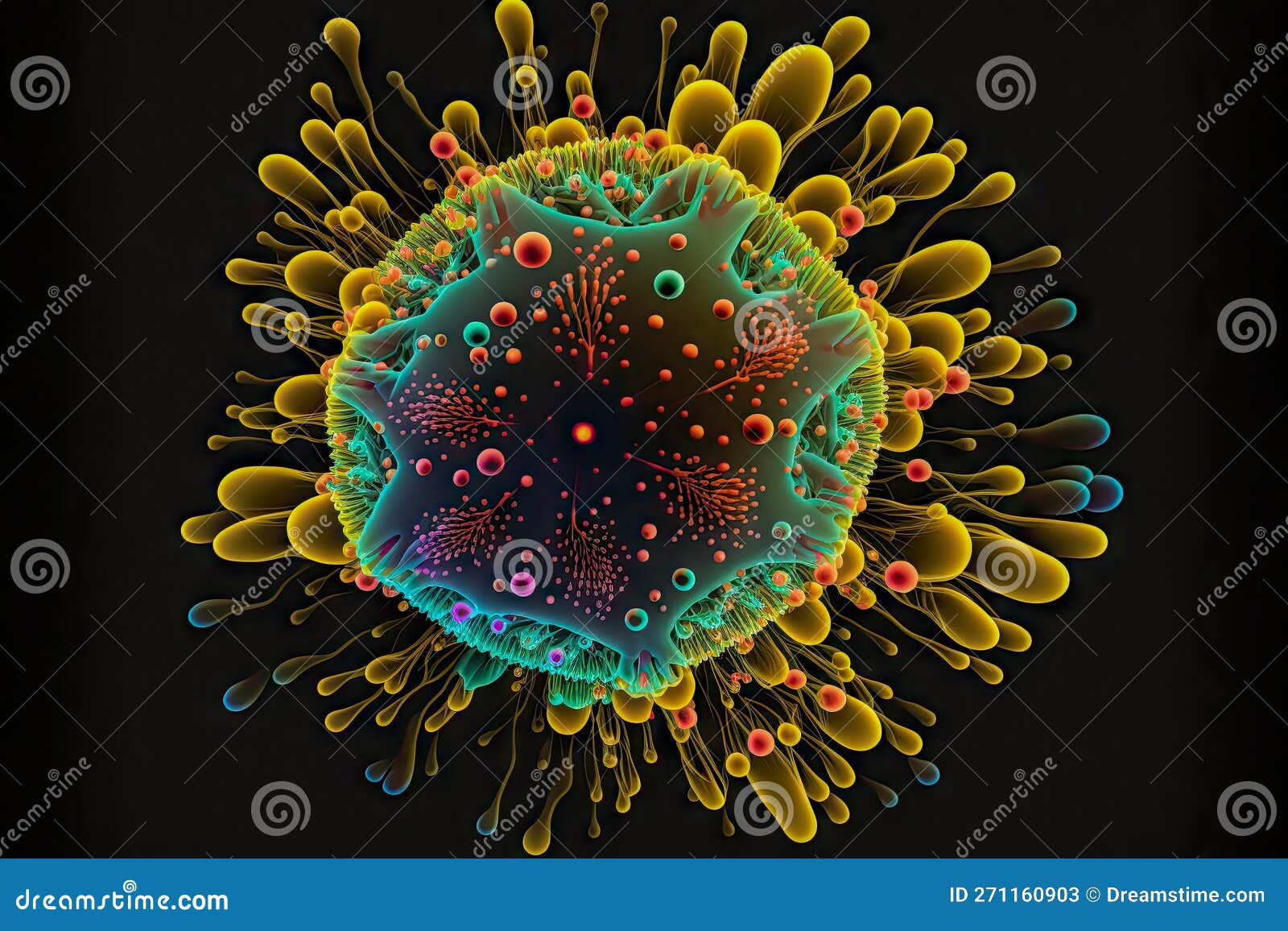 Illustration of the Virus Cell Stock Illustration - Illustration of ...
