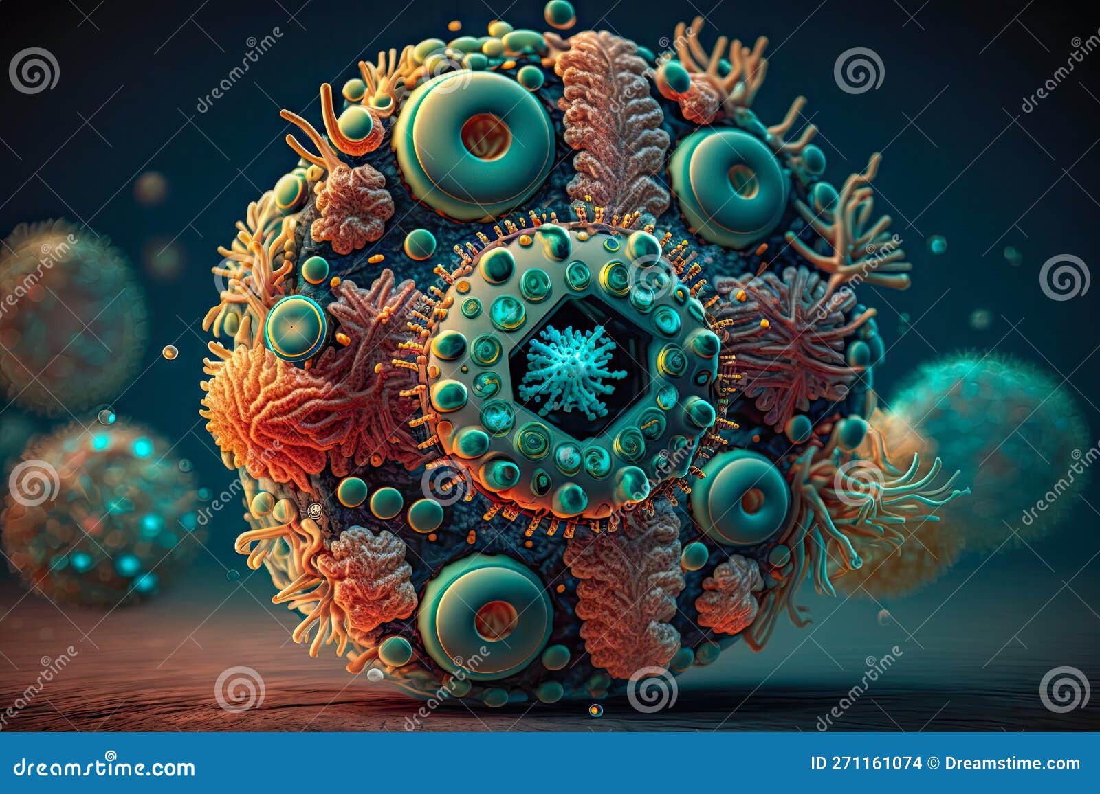 Illustration of the Virus Cell Stock Illustration - Illustration of ...