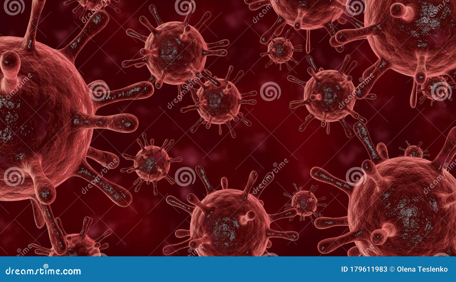 Illustration of Virus Cells or Bacteria Molecule Under Microscope ...