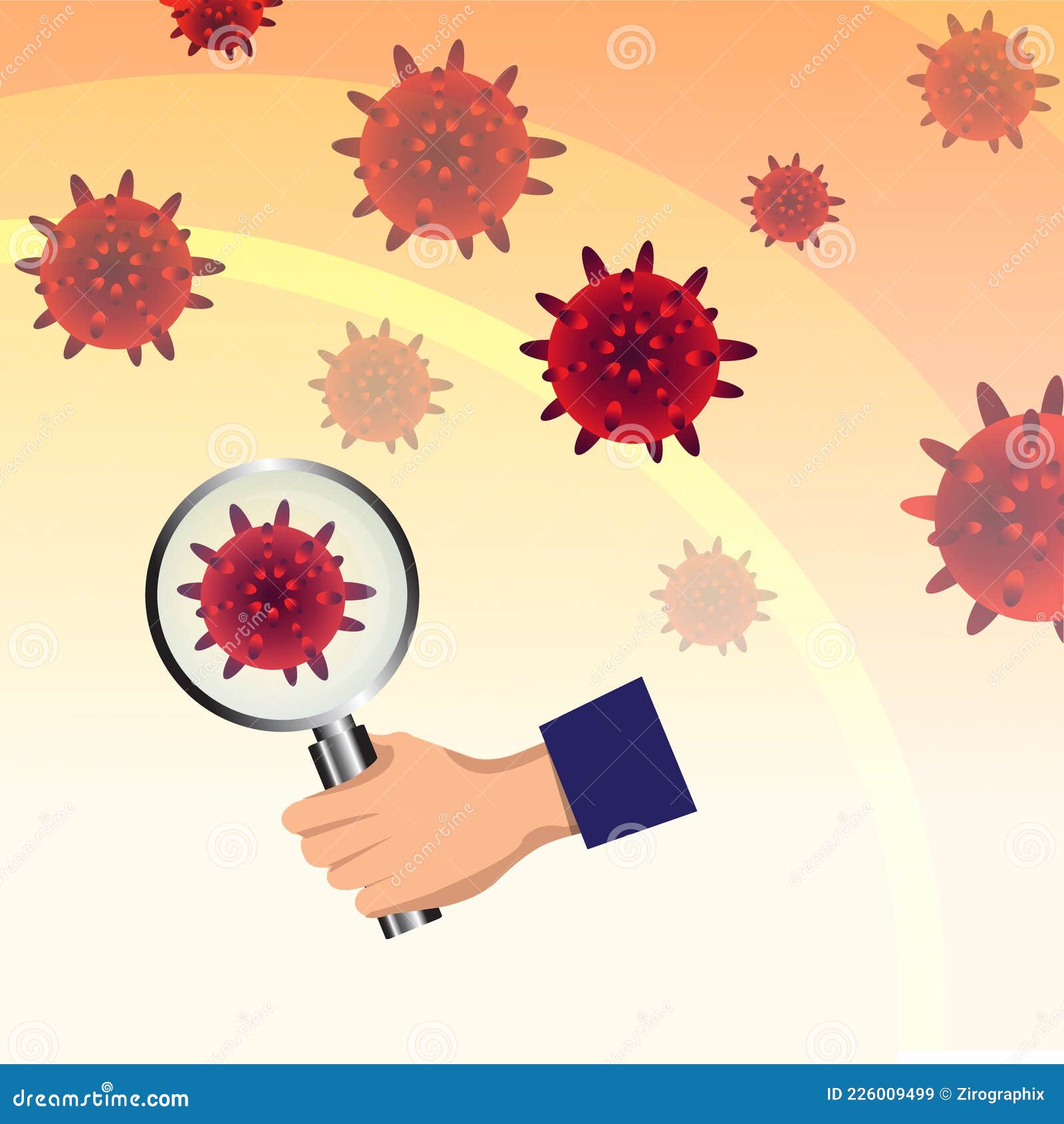 Illustration of a Virus Outbreak Stock Illustration - Illustration of ...