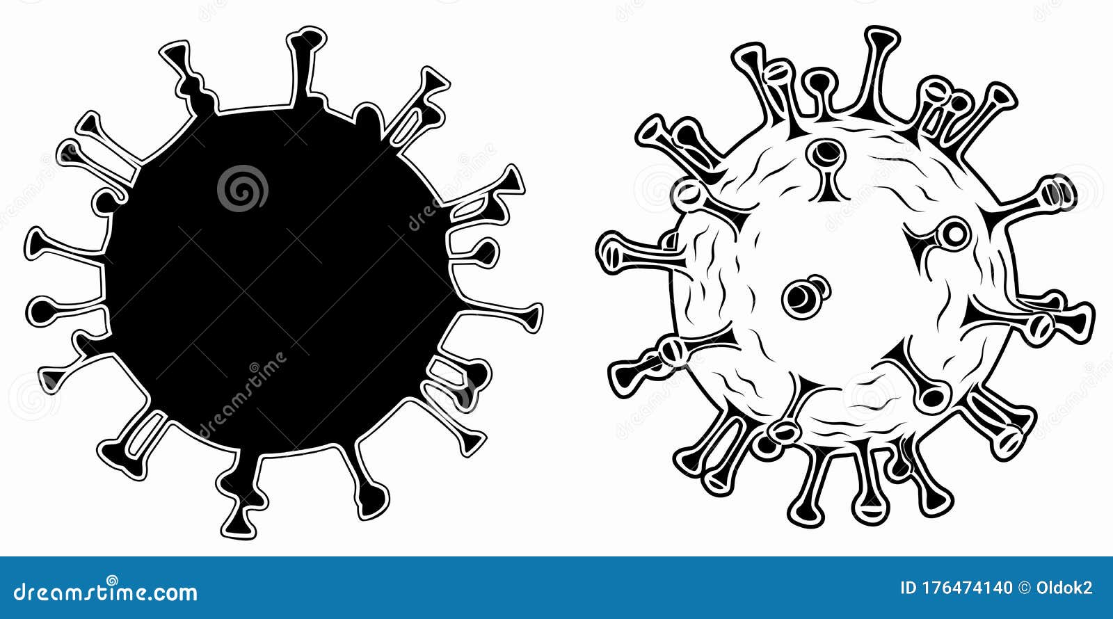 Illustration of a Virus, Vector Drawing Stock Vector - Illustration of ...