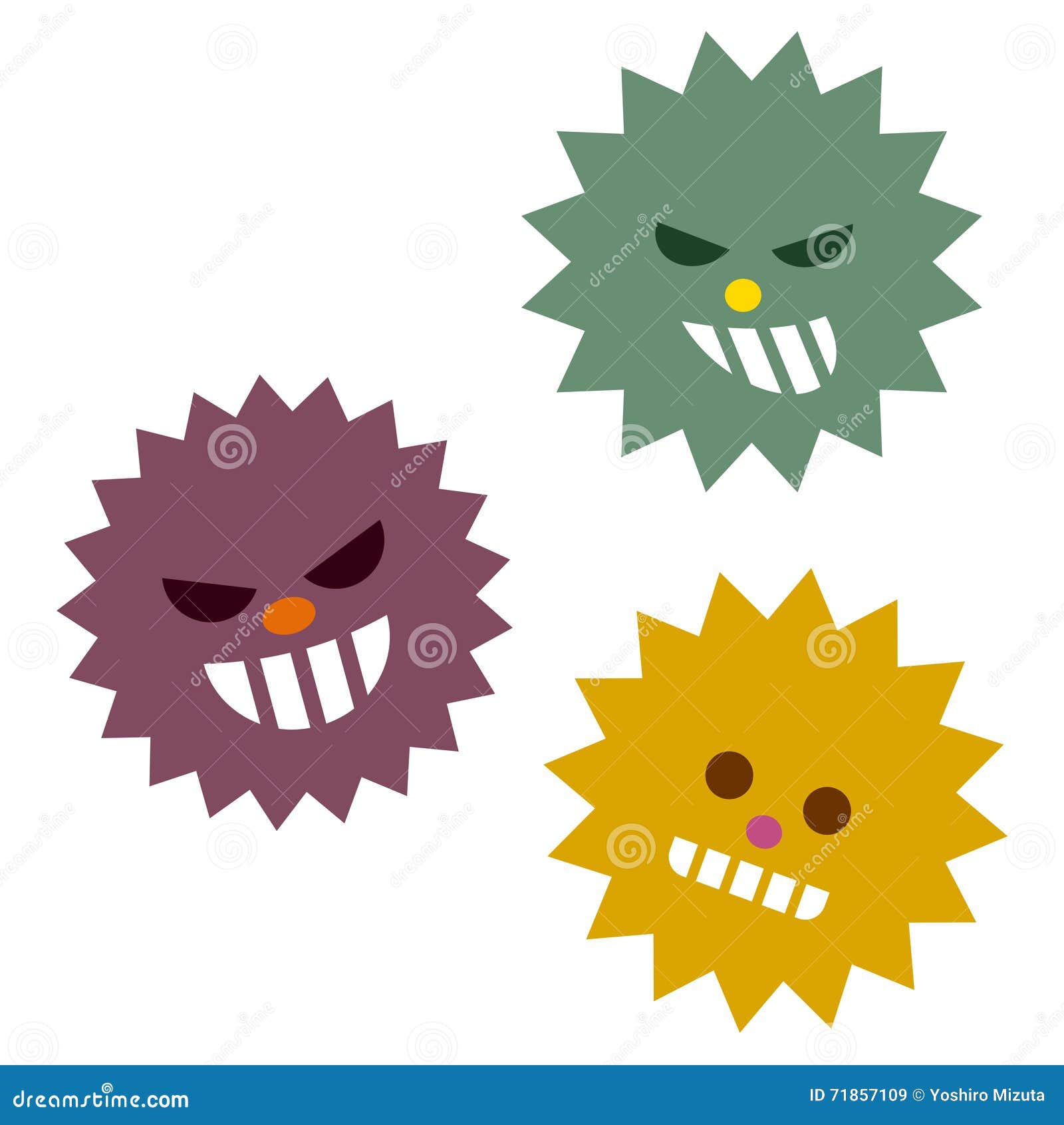 Illustration of virus stock vector. Illustration of bacteria - 71857109