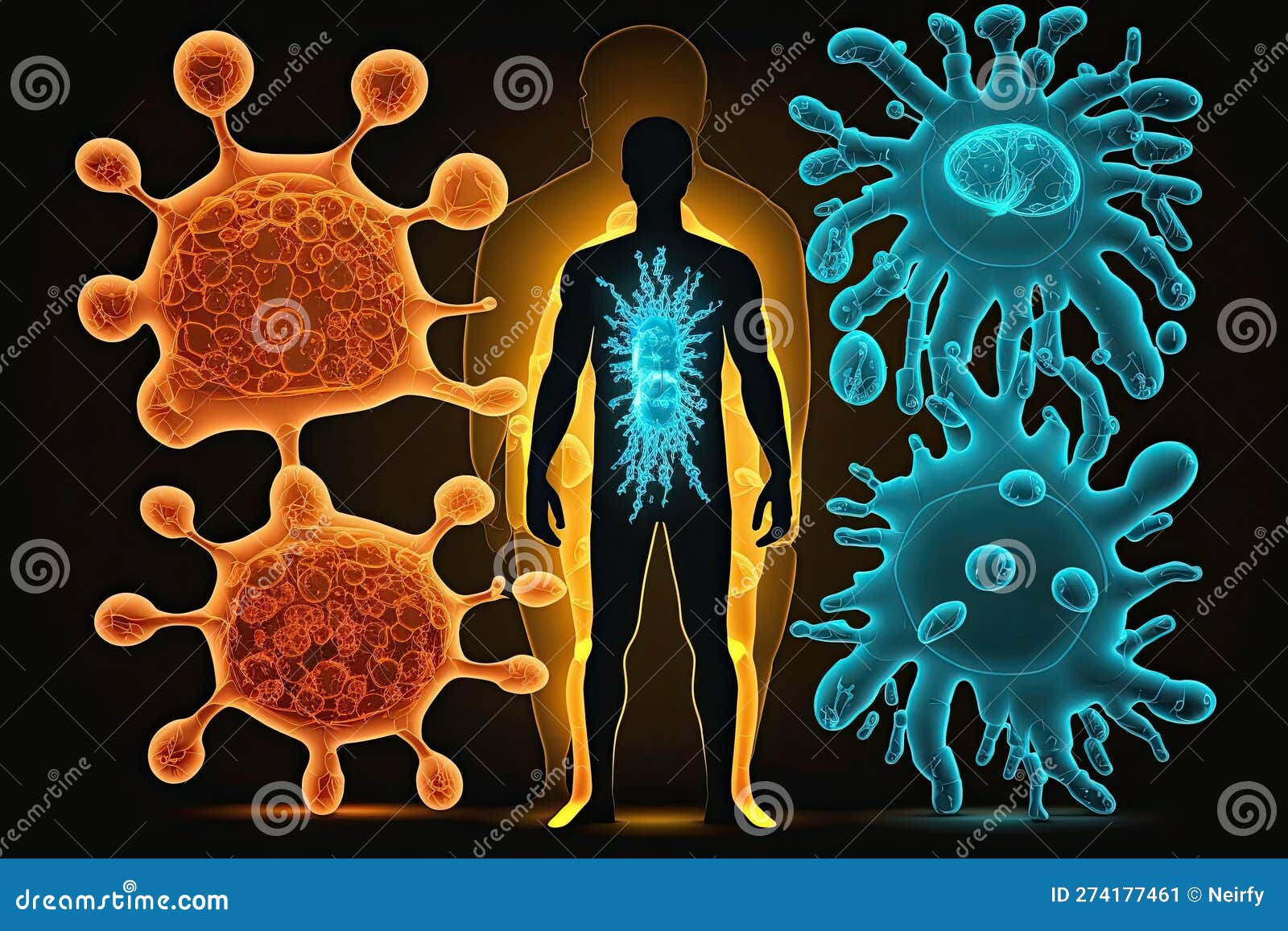 Illustration of viruses stock illustration. Illustration of biology ...