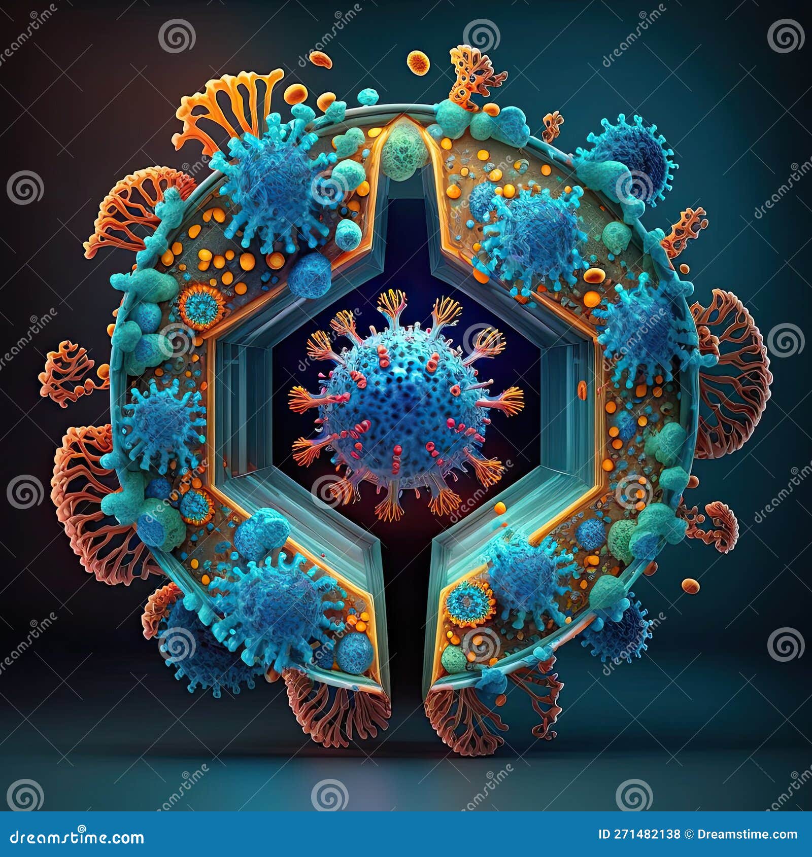 Visualizing the Process of COVID-19 Virus Inside Human Generative AI ...