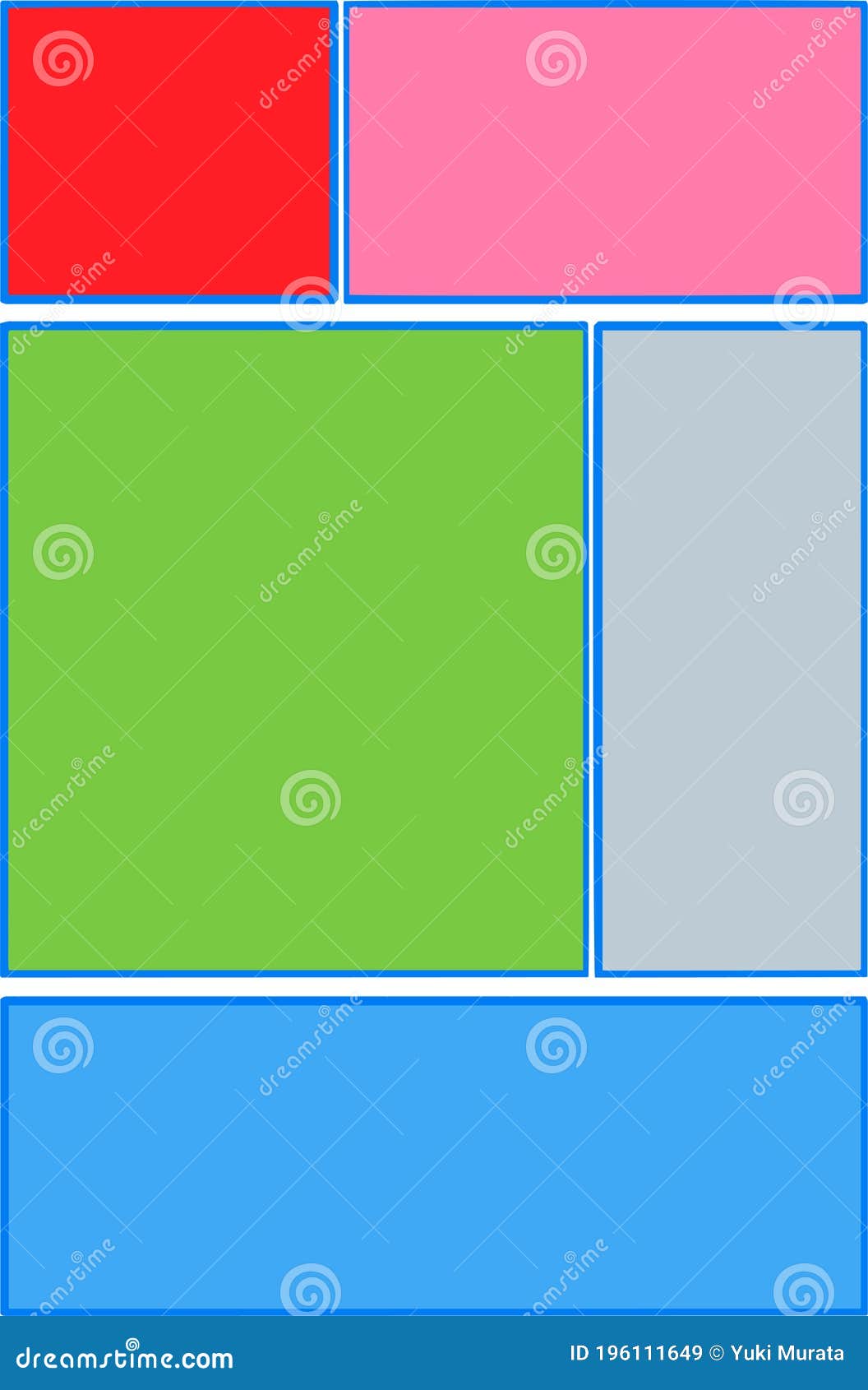 Illustration of a Vivid Color Cartoon Frame Stock Vector - Illustration ...