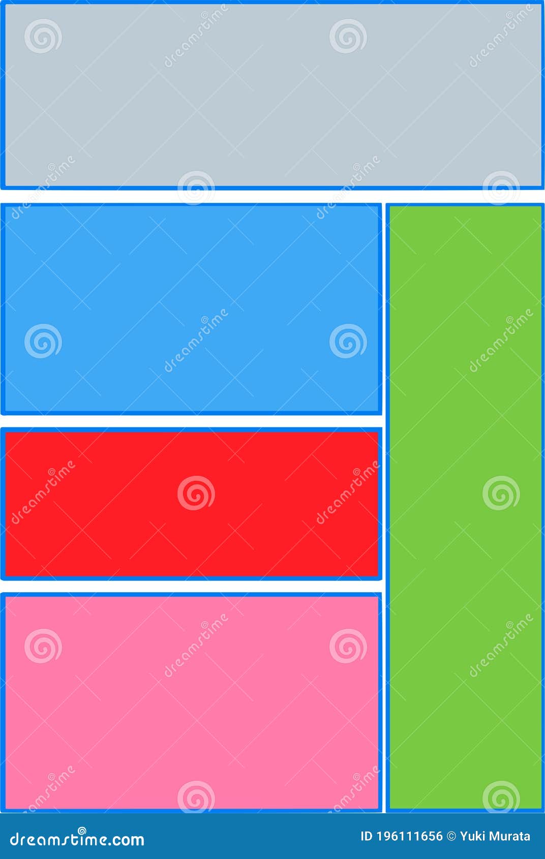 Illustration of a Vivid Color Cartoon Frame Stock Vector - Illustration ...