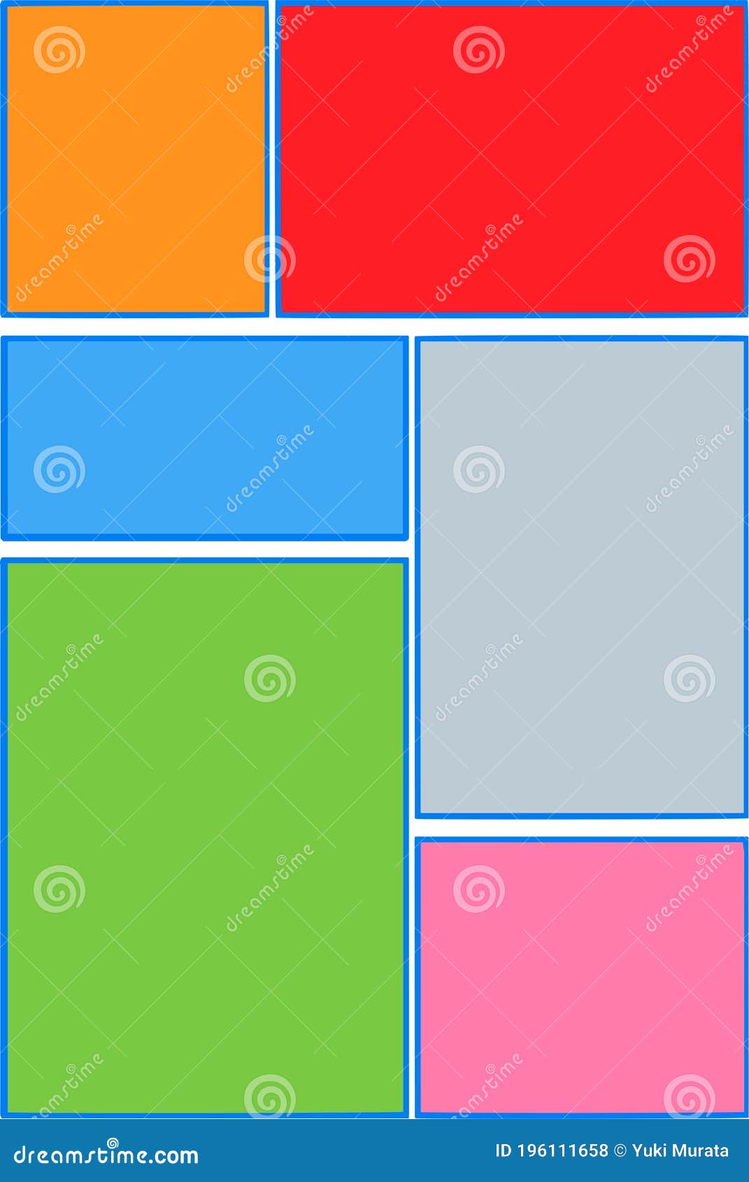 Illustration of a Vivid Color Cartoon Frame Stock Vector - Illustration ...