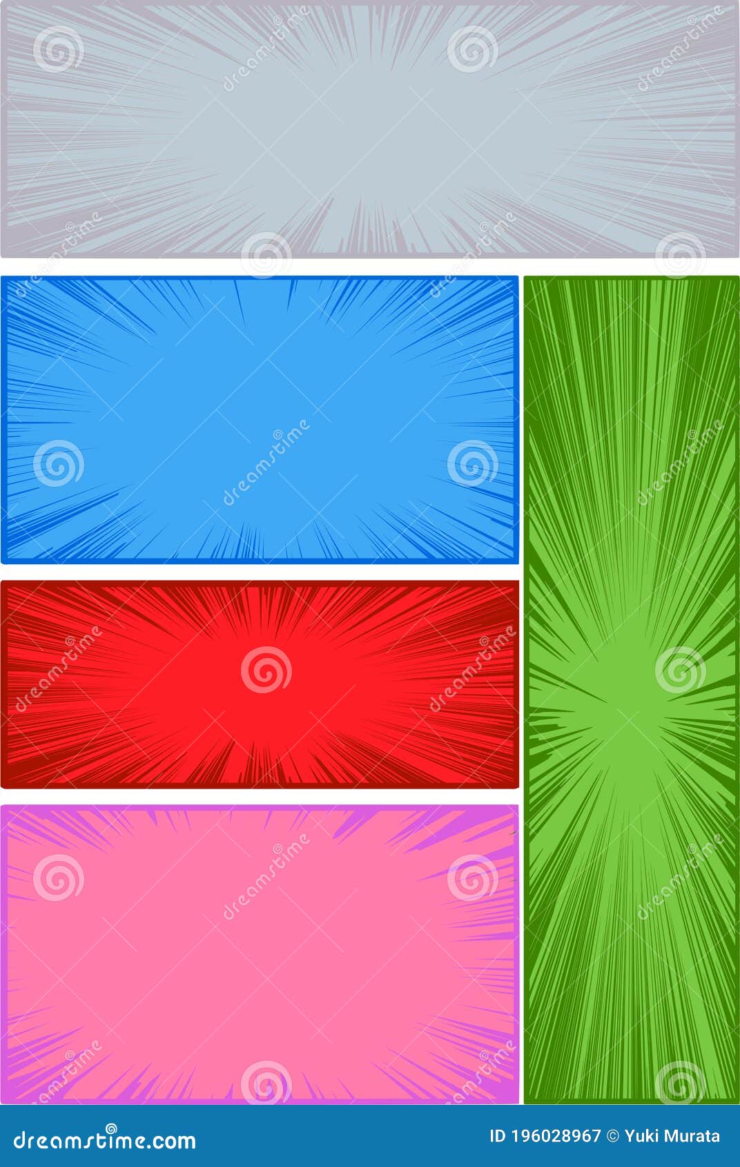 Illustration of a Vivid Color Cartoon Frame with Flash Background Stock ...