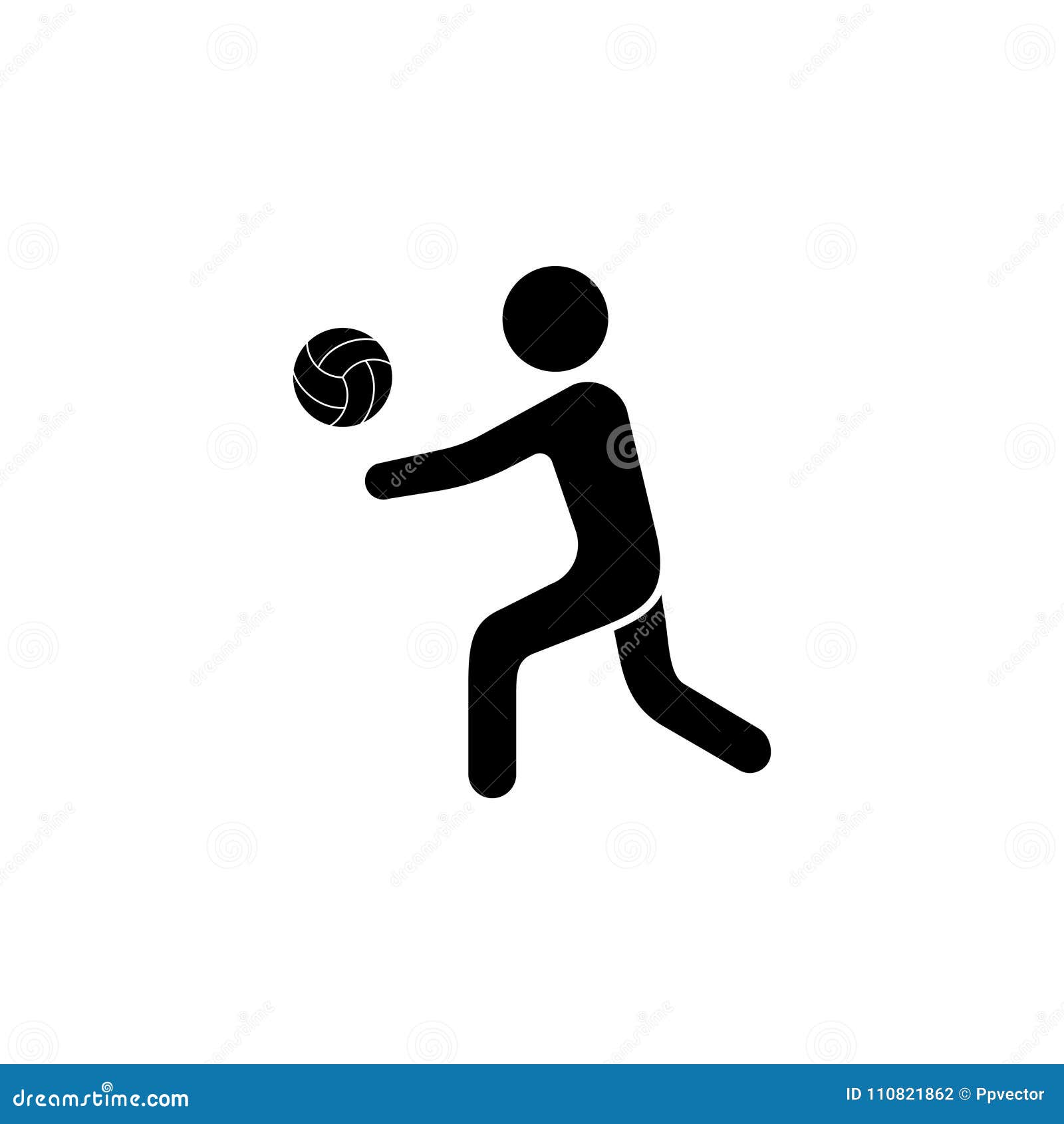 Illustration. Volleyball Icon Symbol Sign Stock Vector - Illustration ...