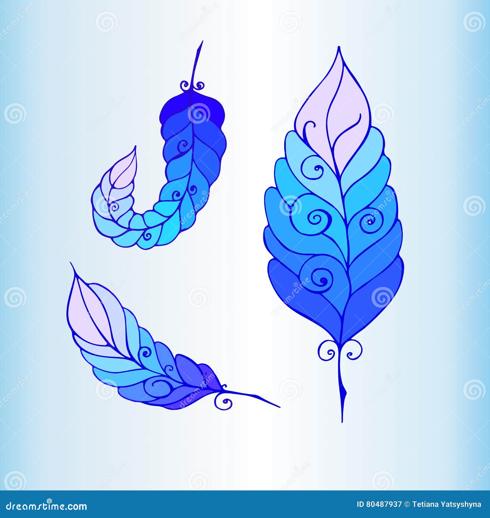 Illustration von Federn vektor abbildung. Illustration von grün - 80487937