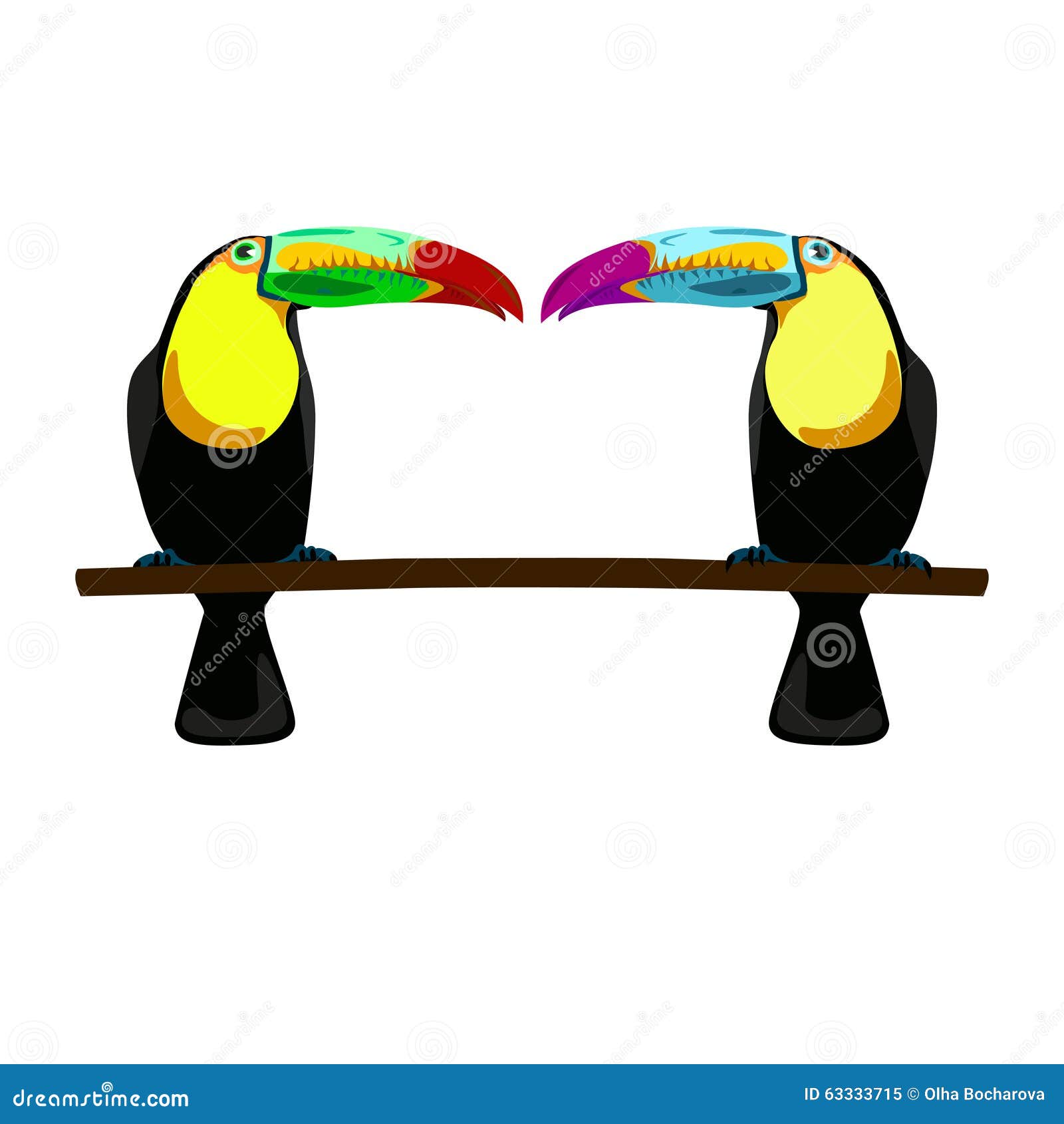 Illustration Von Zwei Tukanen Vektor Abbildung - Illustration von ...