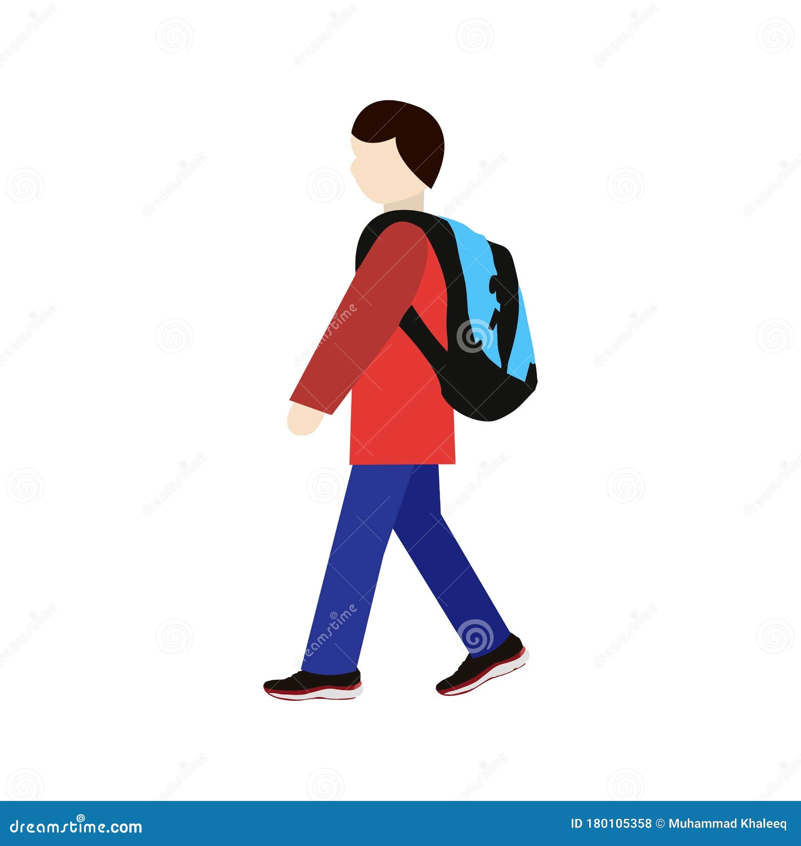 Illustration Walking To School Icon for Personal and Commercial Use ...