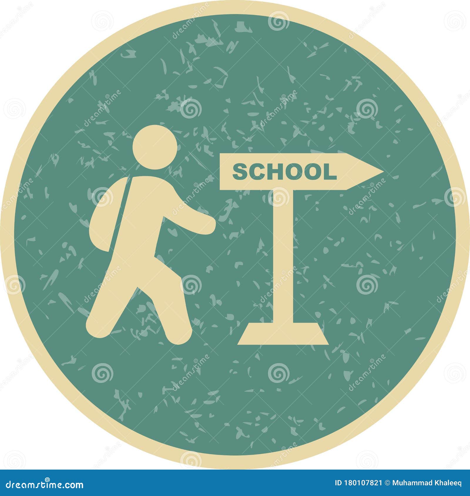 Illustration Walking To School Icon for Personal and Commercial Use ...