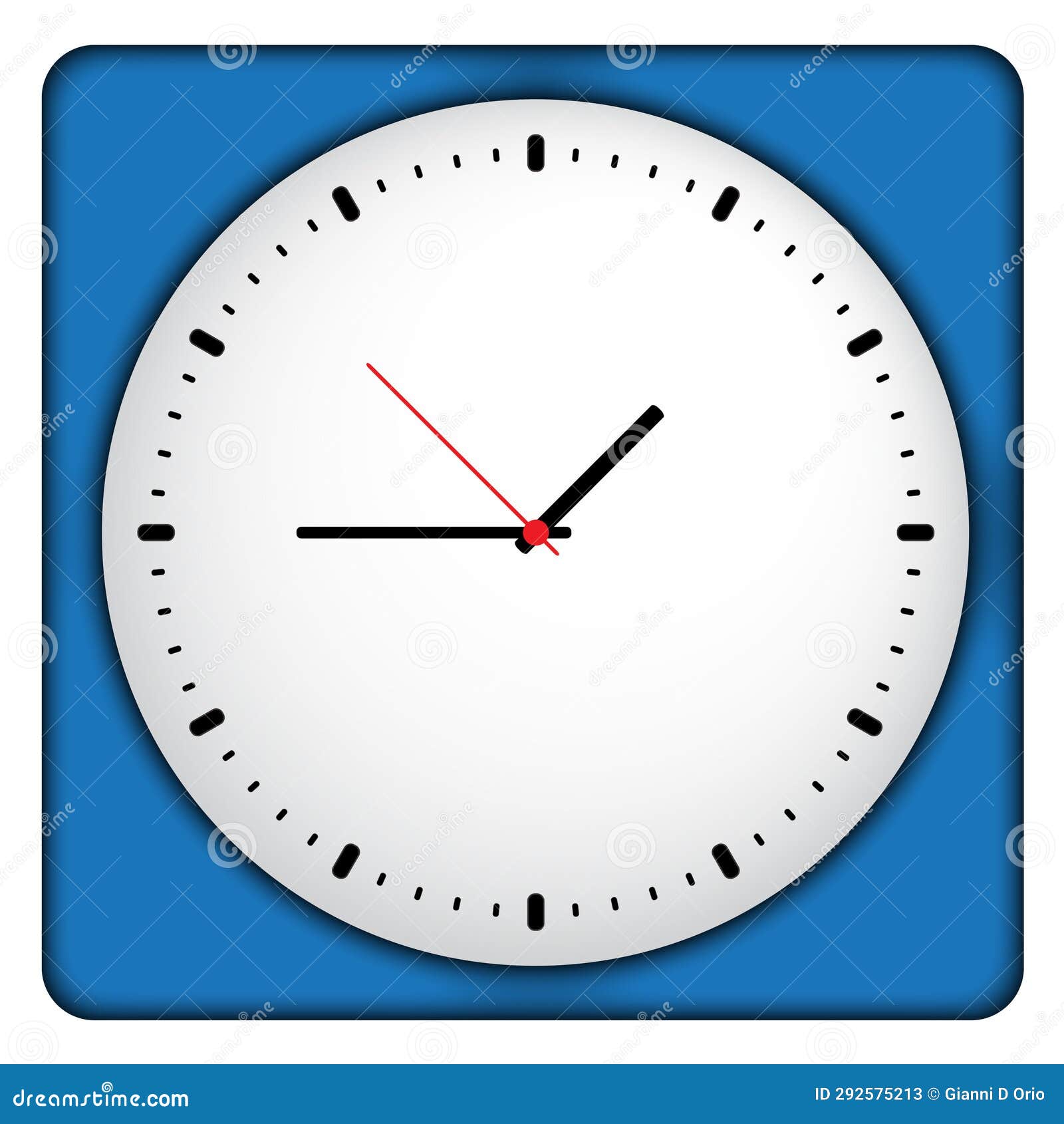 Illustration of a Wall Clock Complete with Hands Stock Illustration ...