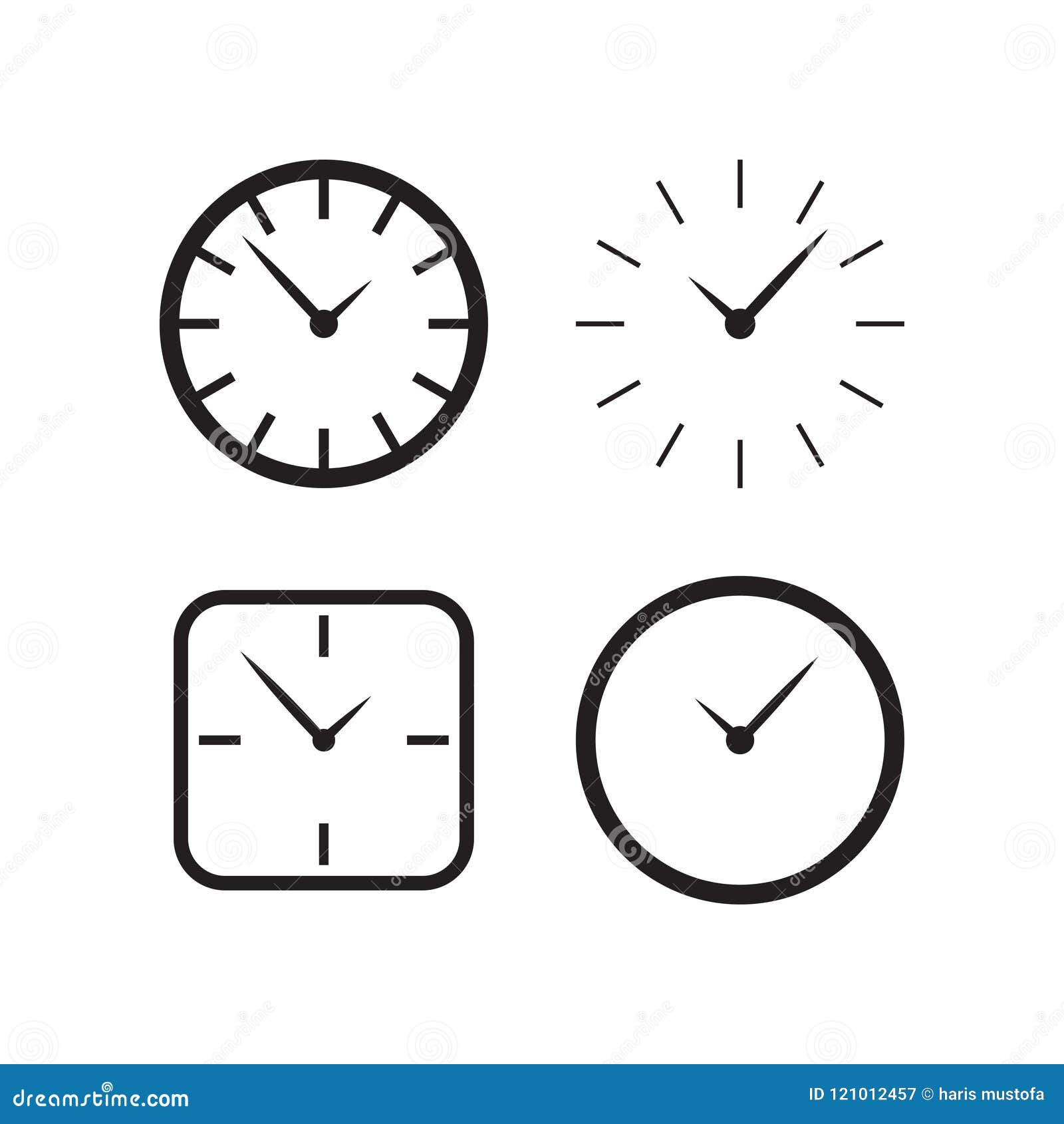Wall Clock Logo Design Template Stock Vector - Illustration of business ...